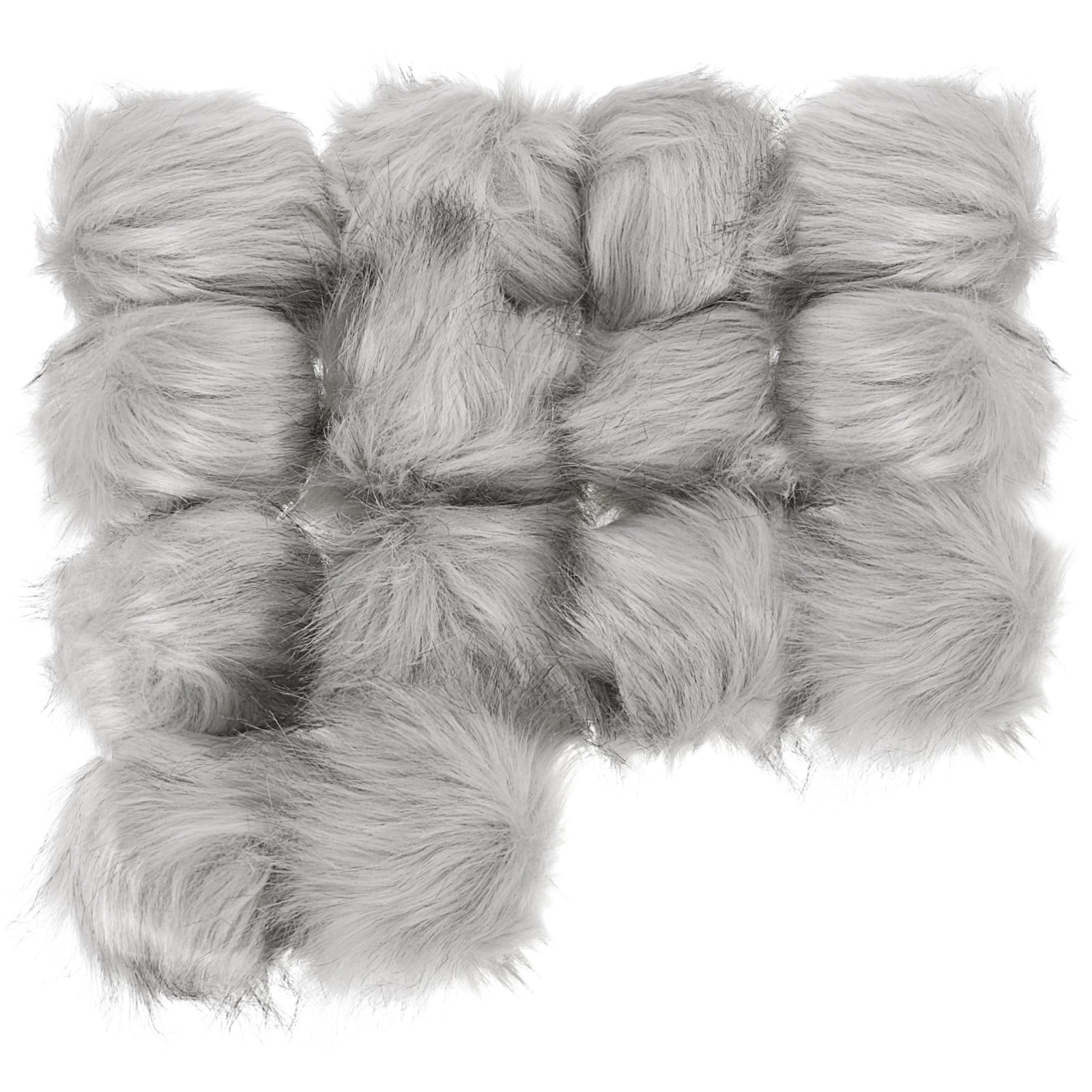 Uxcell Faux Fur Pom Poms for Hats, Fluffy Soft Fur Poms Balls with ...
