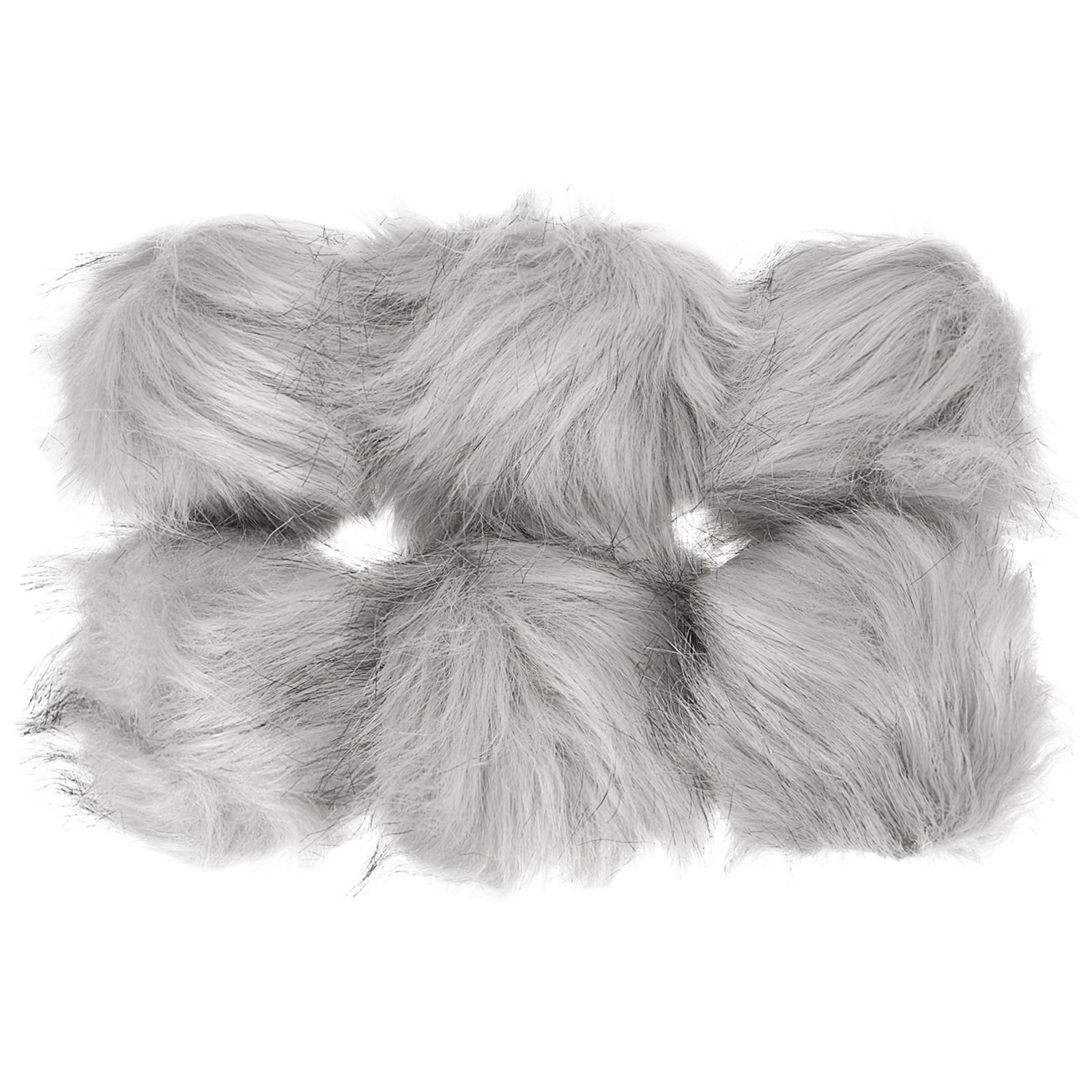 Uxcell Faux Fur Pom Poms for Hats, Fluffy Soft Fur Poms Balls with ...