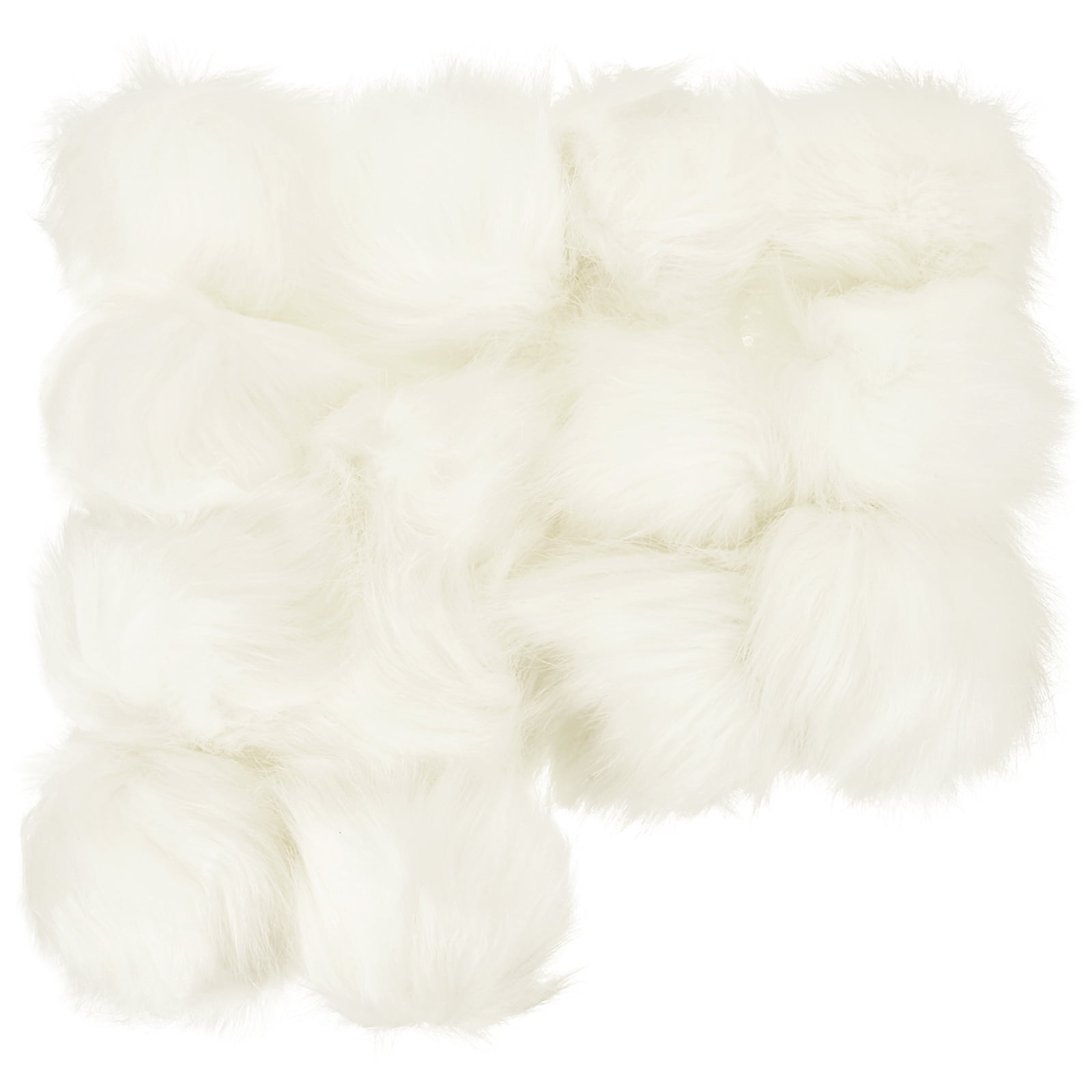 Uxcell Faux Fur Pom Poms for Hats, Fluffy Soft Fur Poms Balls with ...