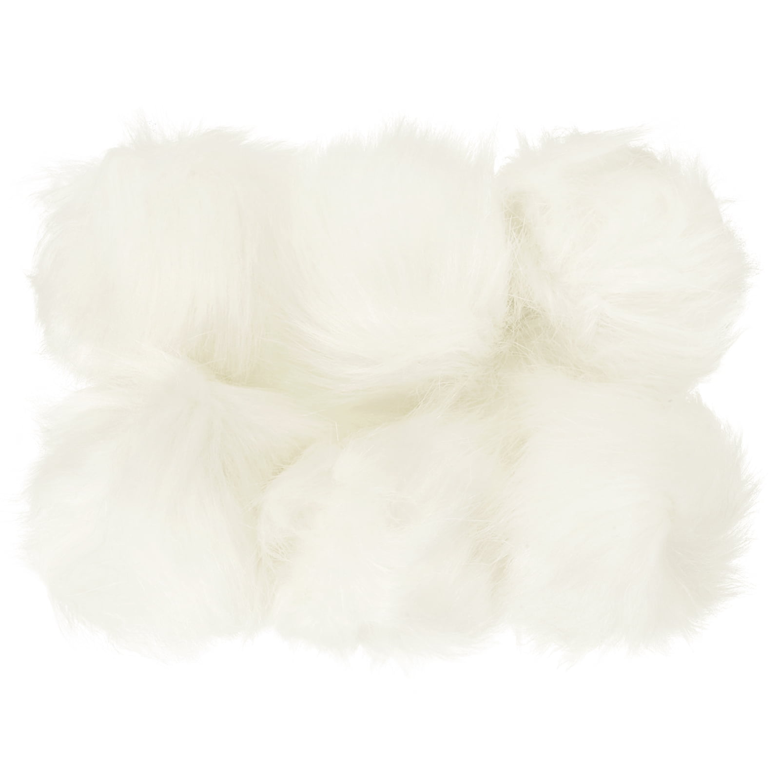 Uxcell Faux Fur Pom Poms for Hats, Fluffy Soft Fur Poms Balls with ...