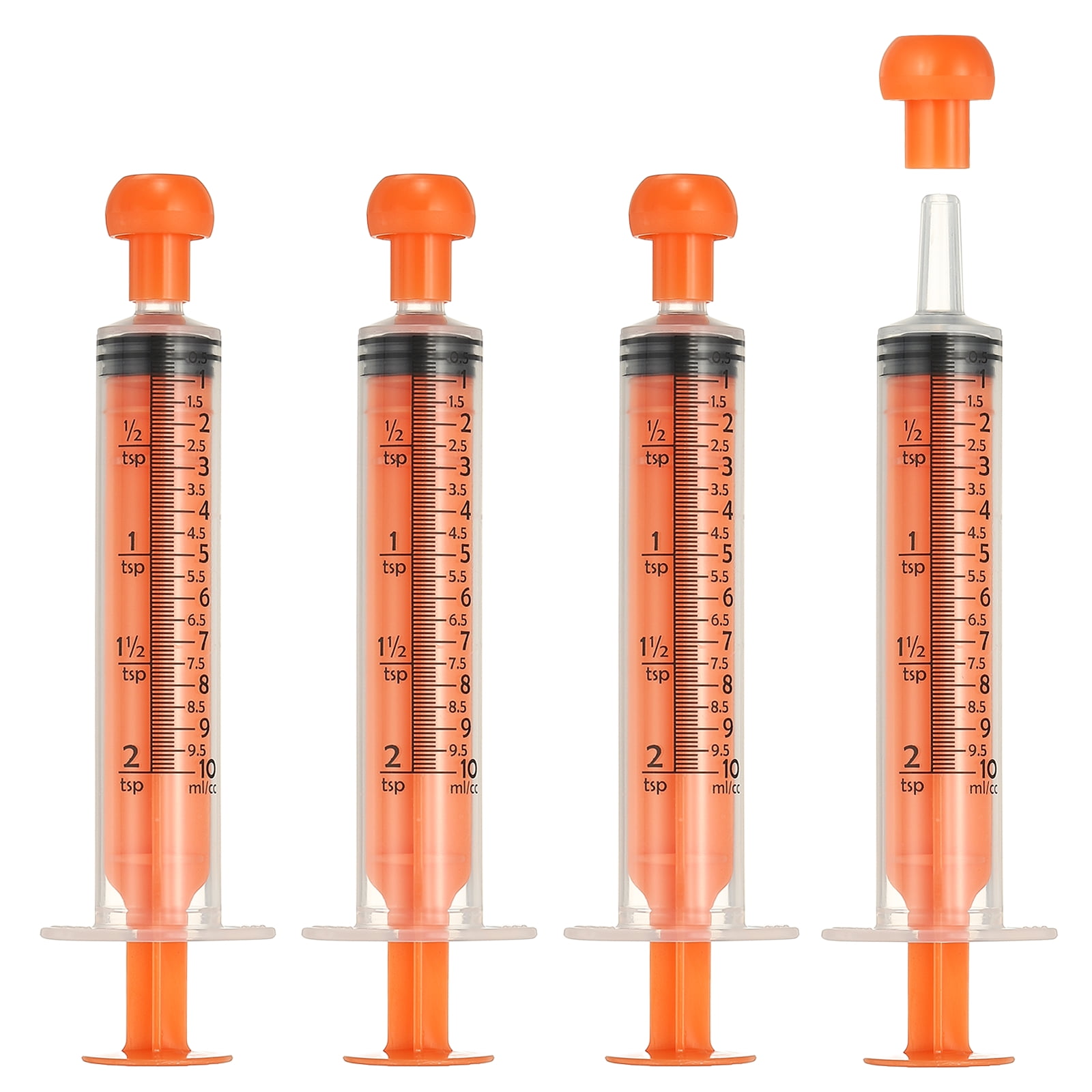 Uxcell Feeding Syringes with Cap Plastic Syringes Pet Feeding Measuring ...