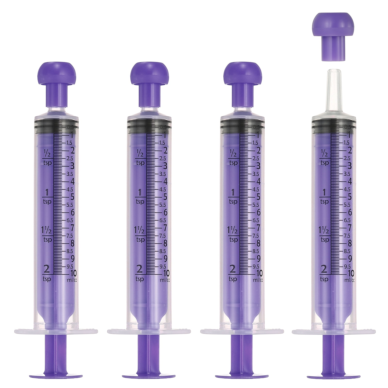 Uxcell Feeding Syringes with Cap Plastic Syringes Pet Feeding Measuring ...