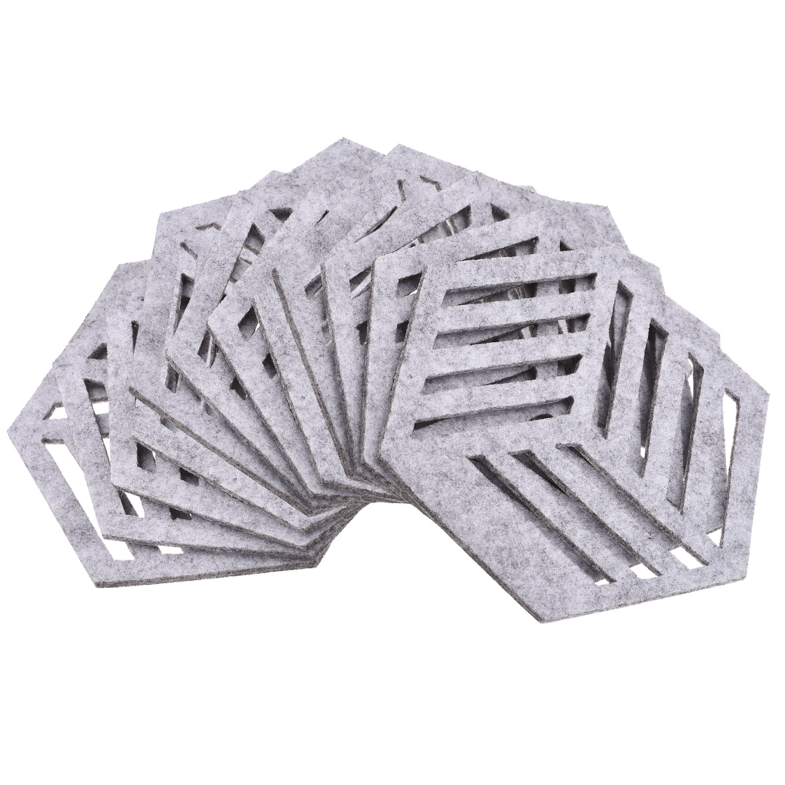 Uxcell Felt Coasters, Hexagon Mat Pad Coaster for Drink Cup Pot Bowl ...