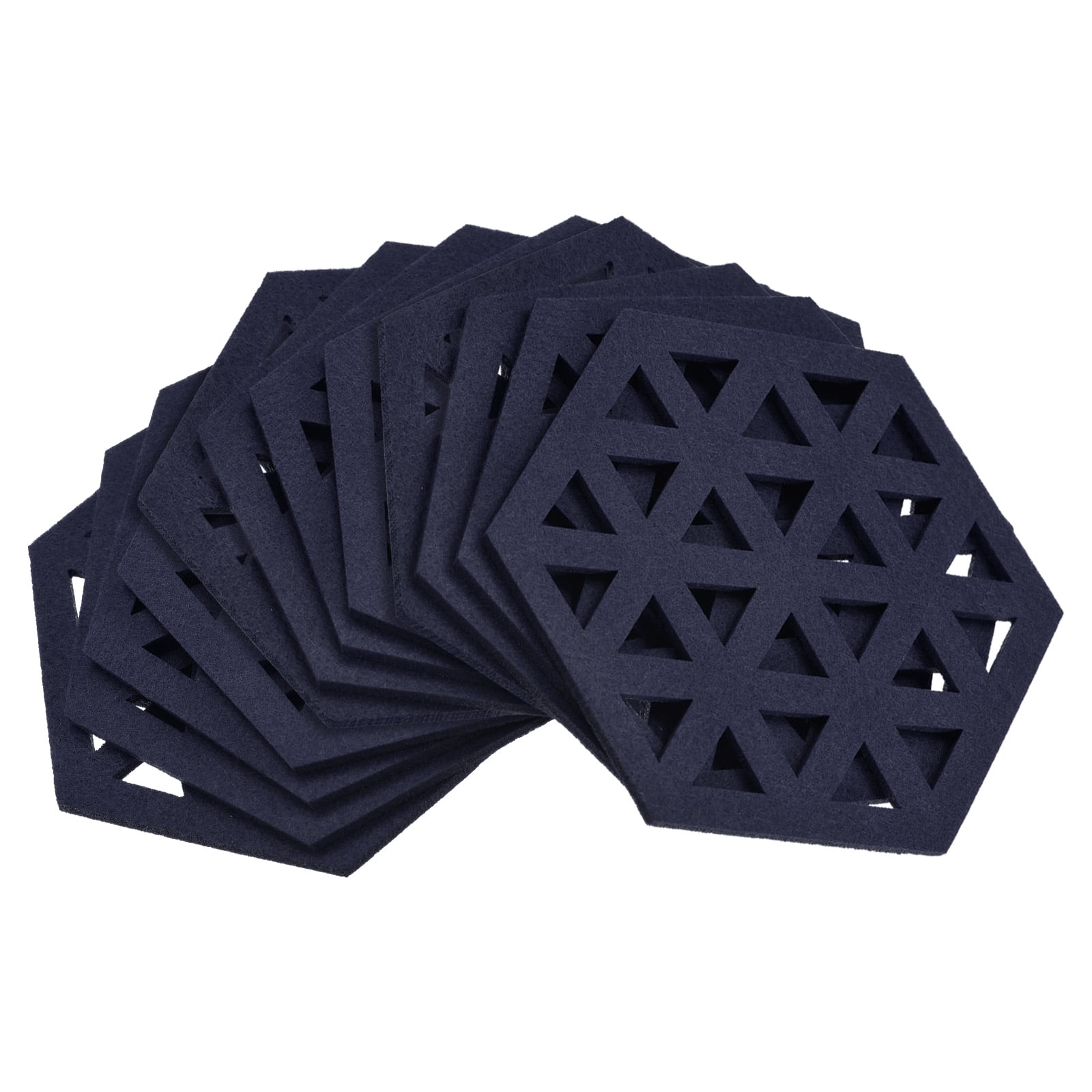 Uxcell Felt Coasters, Hexagonal Pad Coaster for Drink Cup Pot Bowl Vase ...