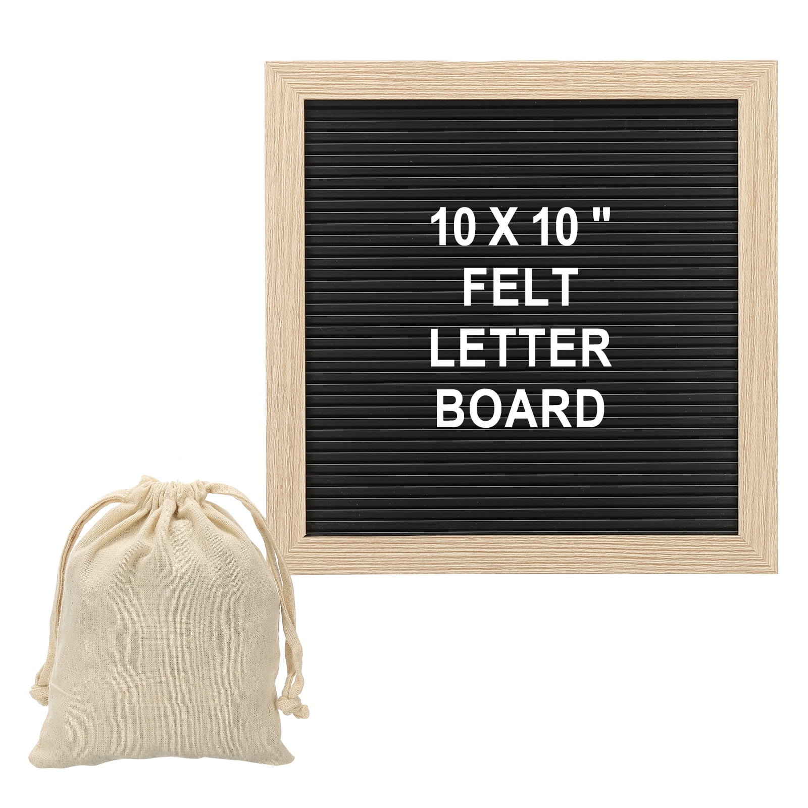 Uxcell Felt Letter Board, 10x10" Black Brown Plastic Message Board ...