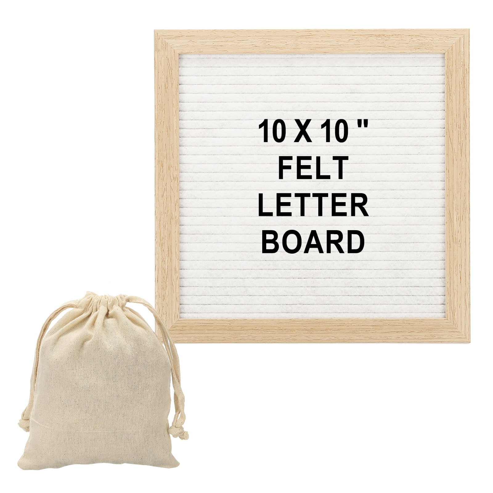 Uxcell Felt Letter Board, 10x10" White Wood Message Board, Black Bronze ...
