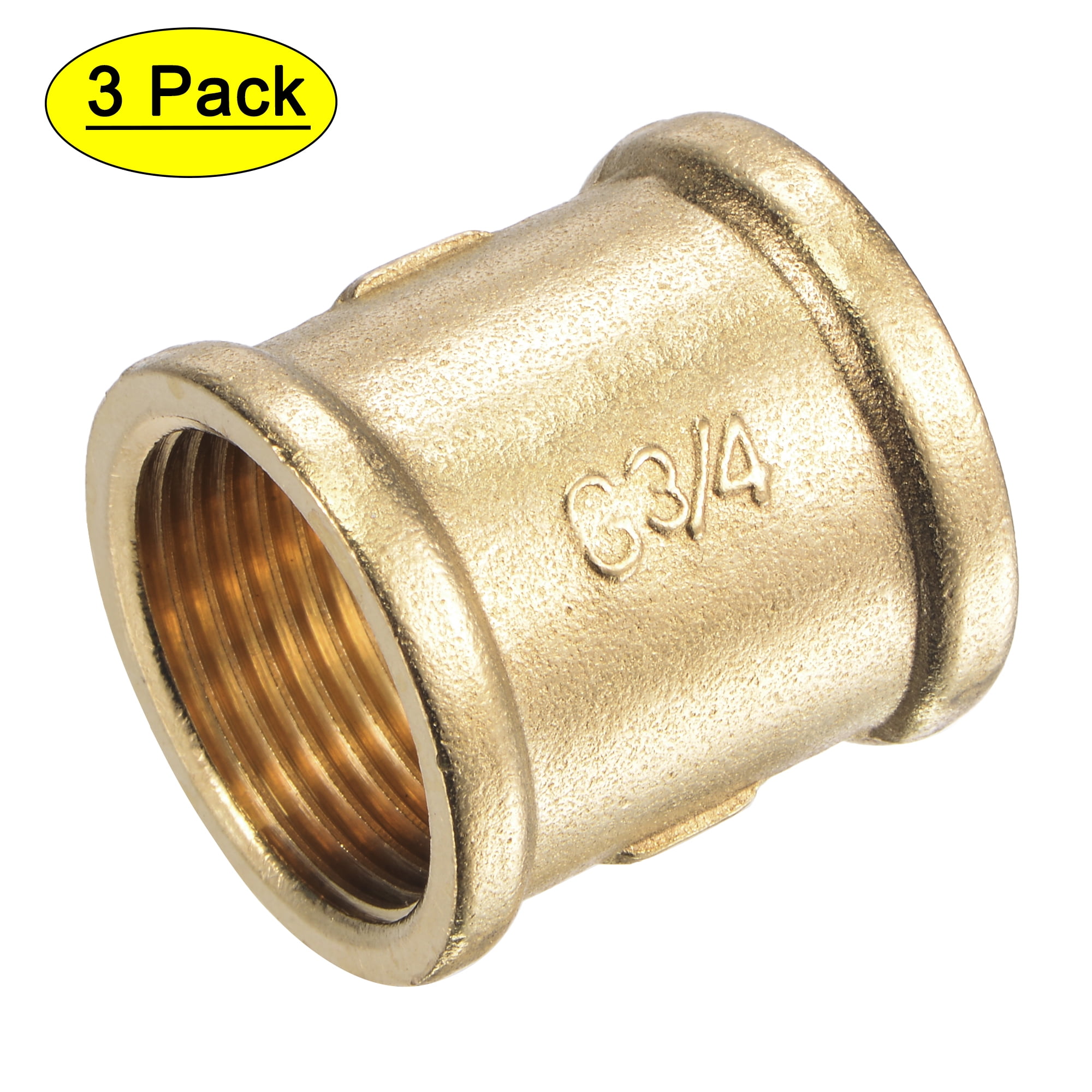 Uxcell Female Thread DN15 Brass Pipe Fitting Coupling Connector Adapter ...