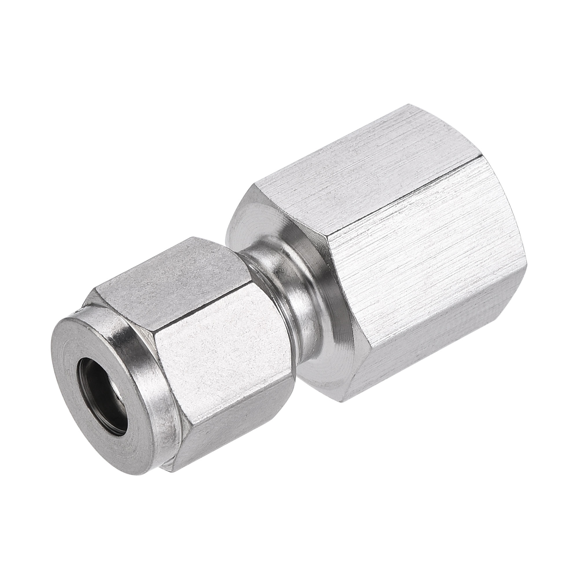 Uxcell Female Thread x Tube OD Compression Tube Fitting 304 Stainless ...