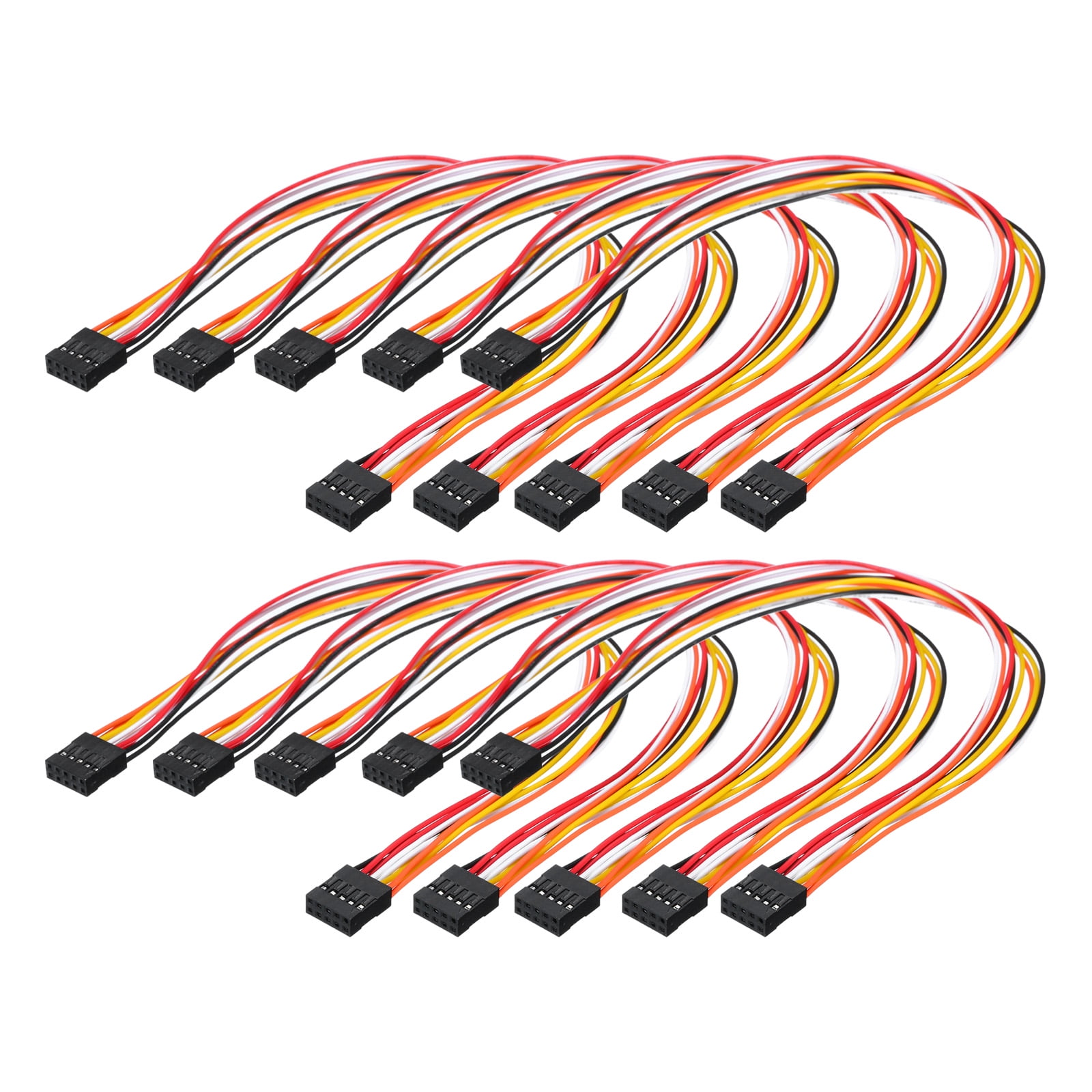 Uxcell Female to Female 10Pin Breadboard Jumper Wire 2.54mm Double Row ...