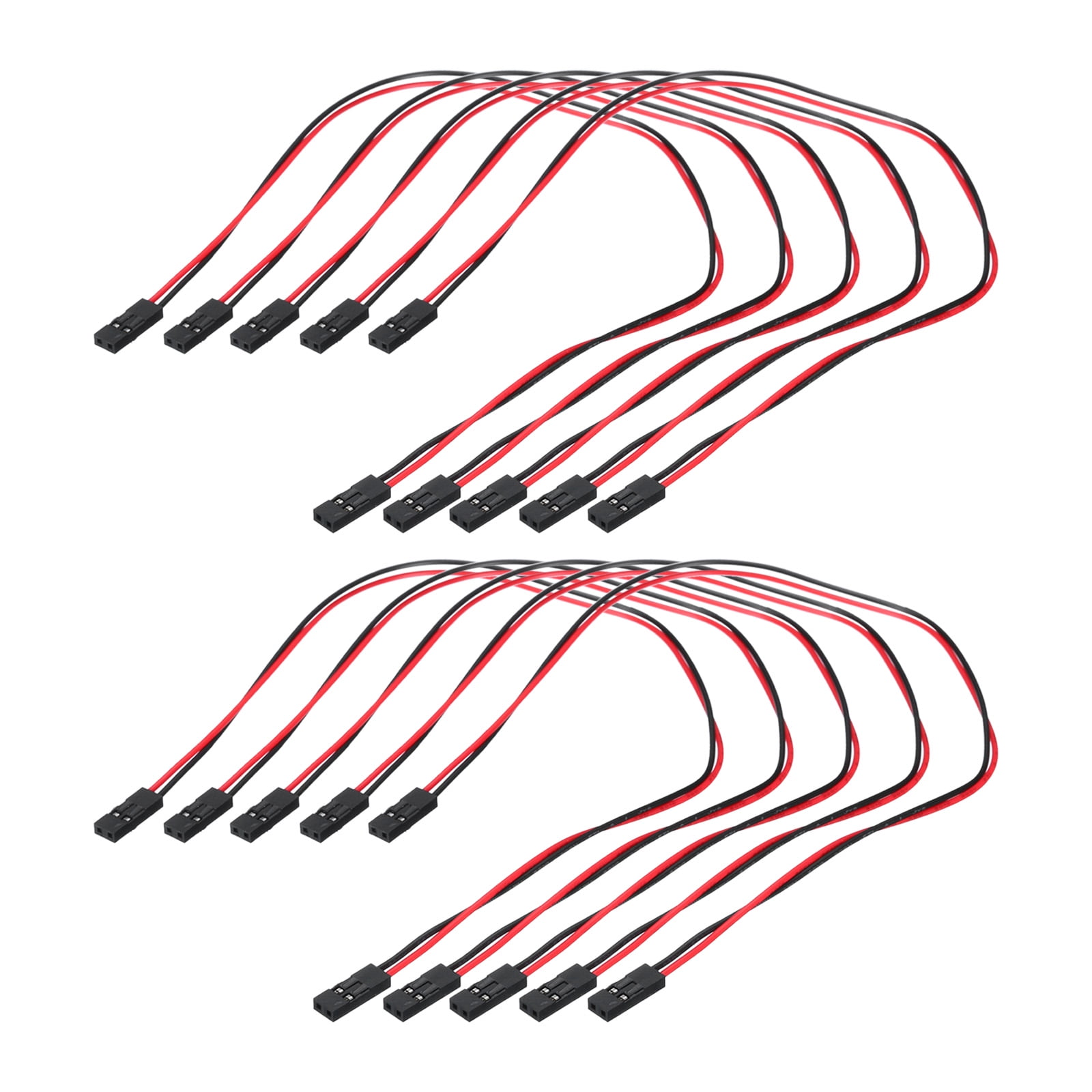 Uxcell Female to Female 2Pin Breadboard Jumper Wire 2.54mm Single Row ...