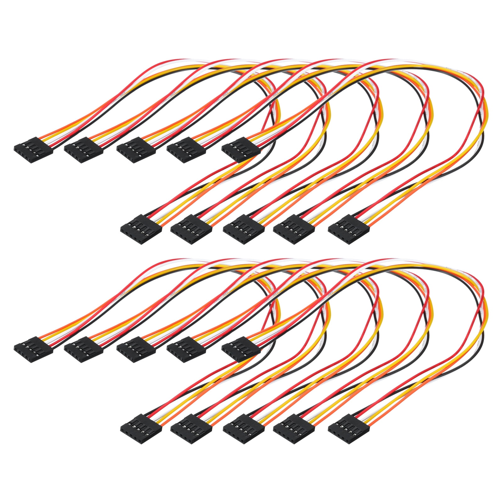 Uxcell Female to Female 5Pin Breadboard Jumper Wire 2.54mm Single Row ...
