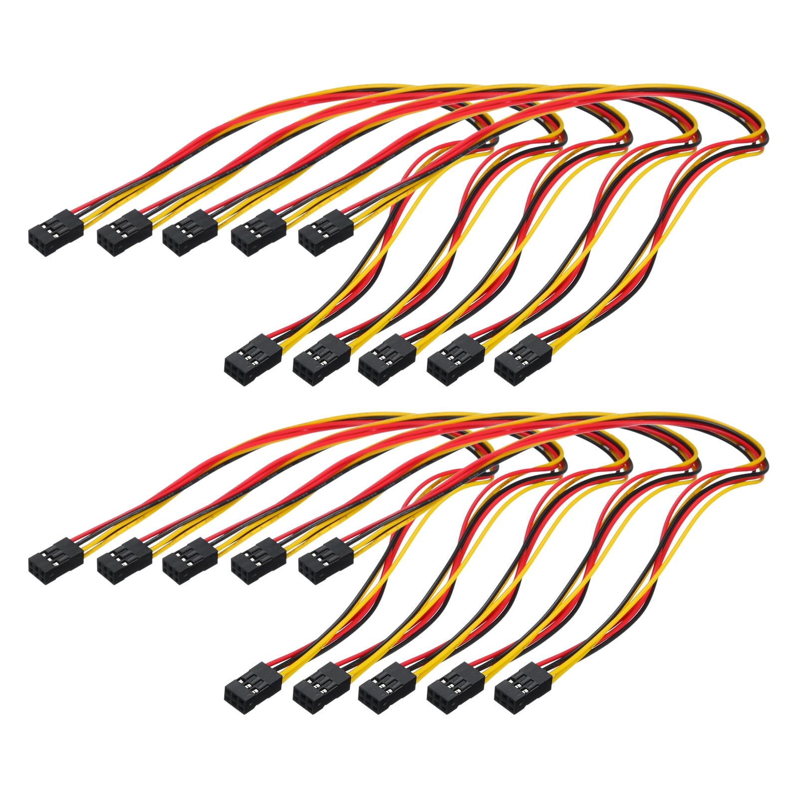 Uxcell Female to Female 6Pin Breadboard Jumper Wire 2.54mm Double Row ...