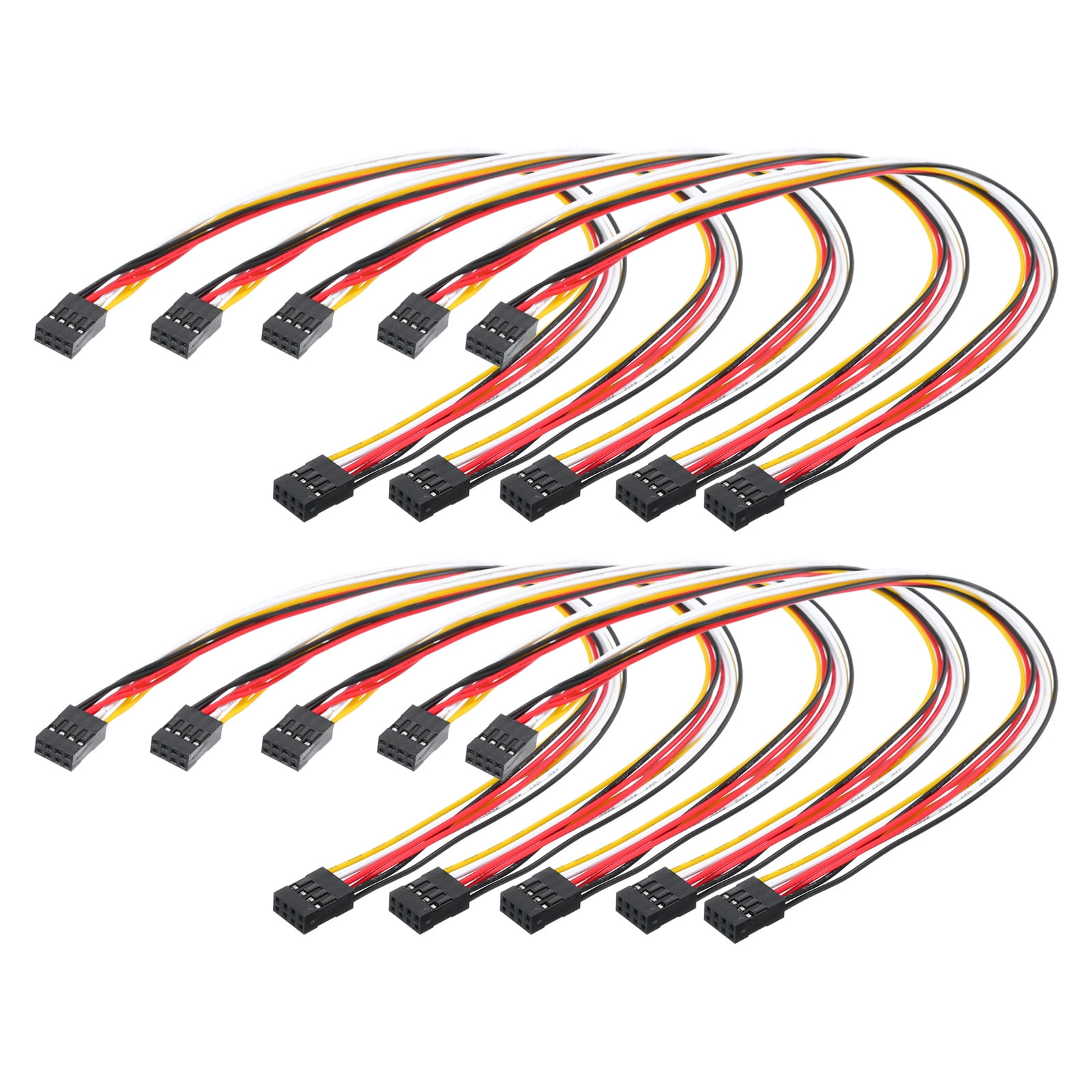 Uxcell Female to Female 8Pin Breadboard Jumper Wire 2.54mm Double Row ...