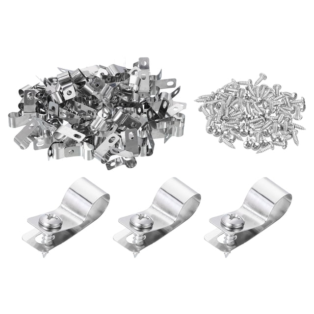 Uxcell Fence Wire Clamp, Cable Clamp Wire Fence Clips with Screws ...