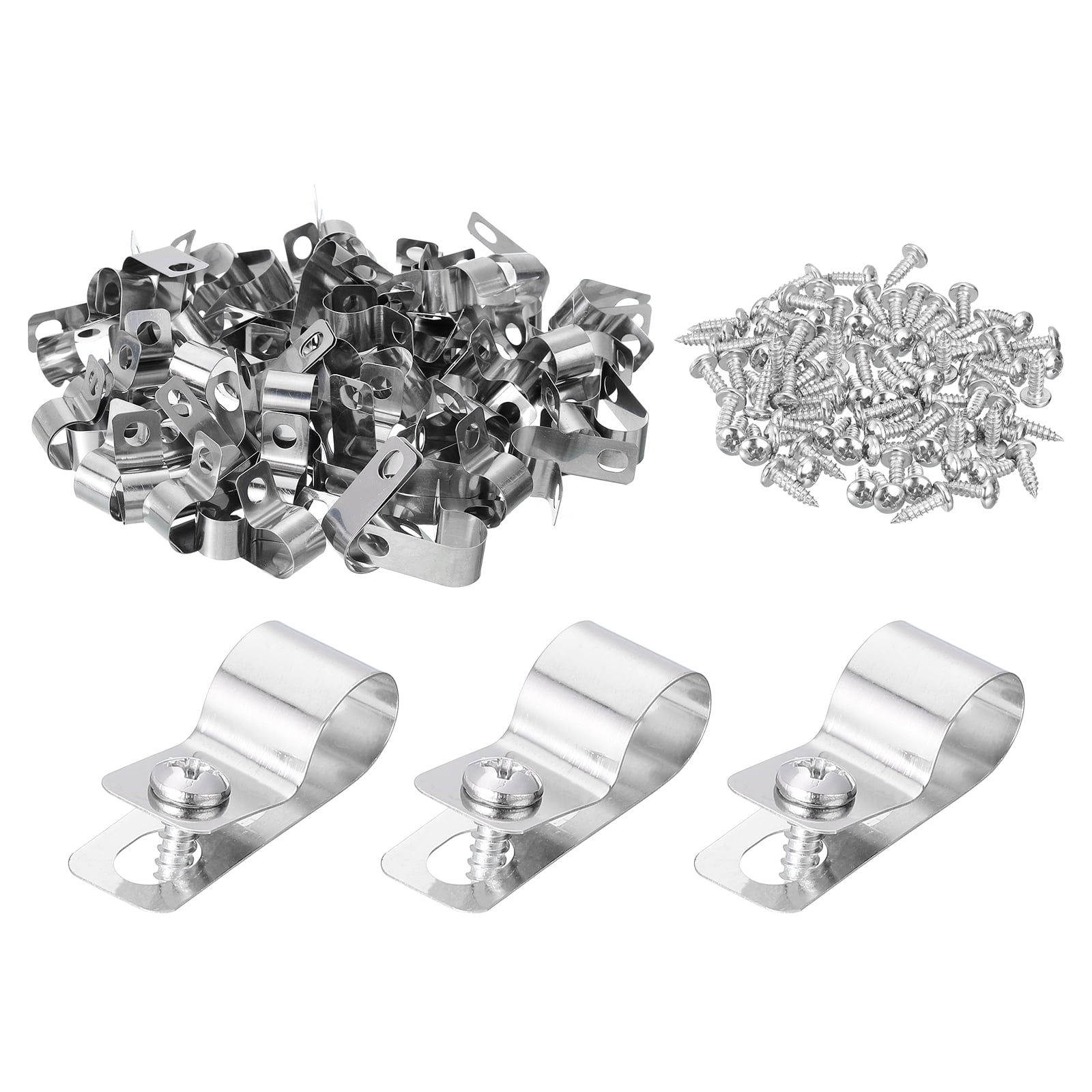 Uxcell Fence Wire Clamp, Cable Clamp Wire Fence Clips with Screws ...