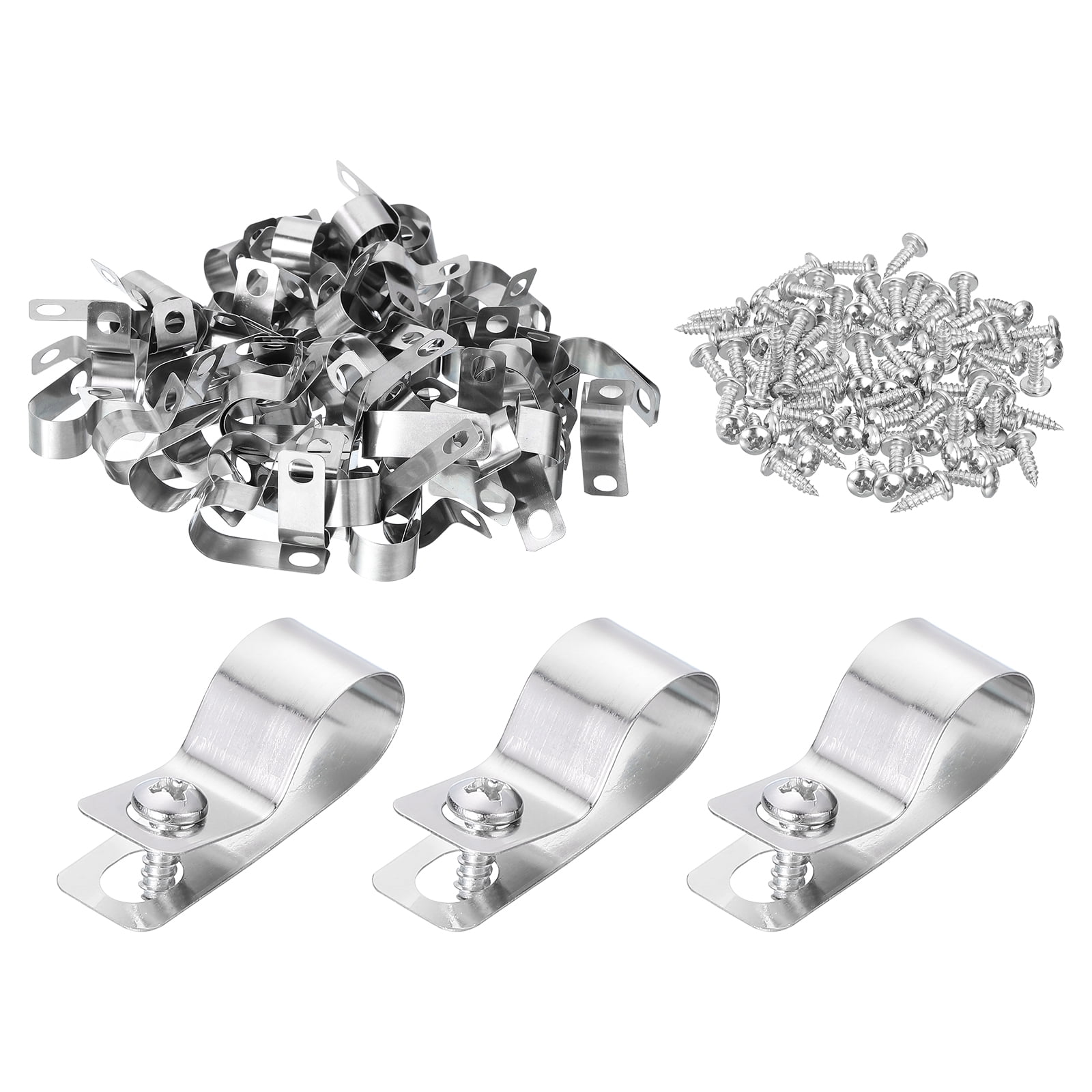 Uxcell Fence Wire Clamp, Cable Clamp Wire Fence Clips with Screws ...