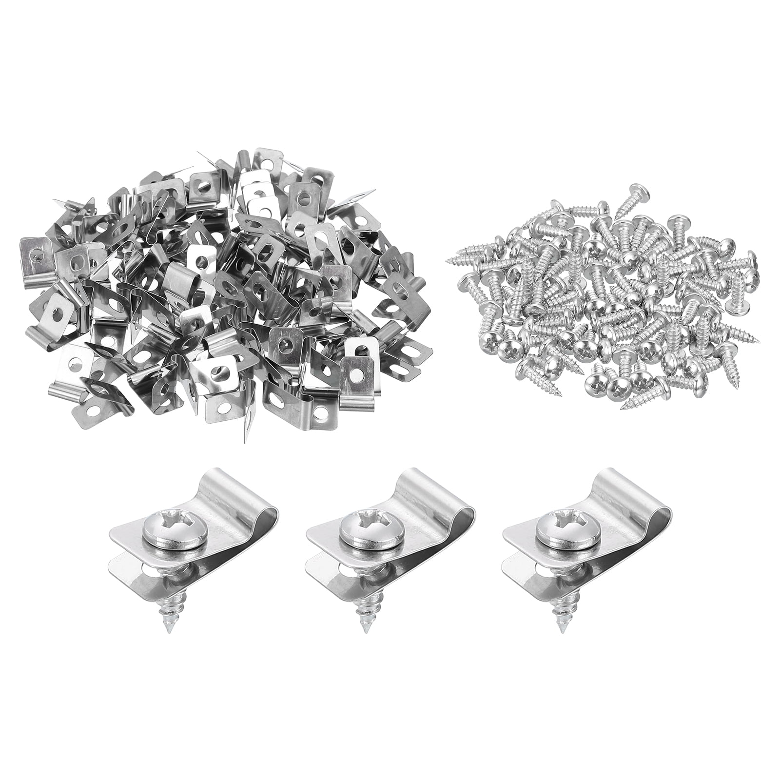 Uxcell Fence Wire Clamp, Cable Clamp Wire Fence Clips with Screws ...