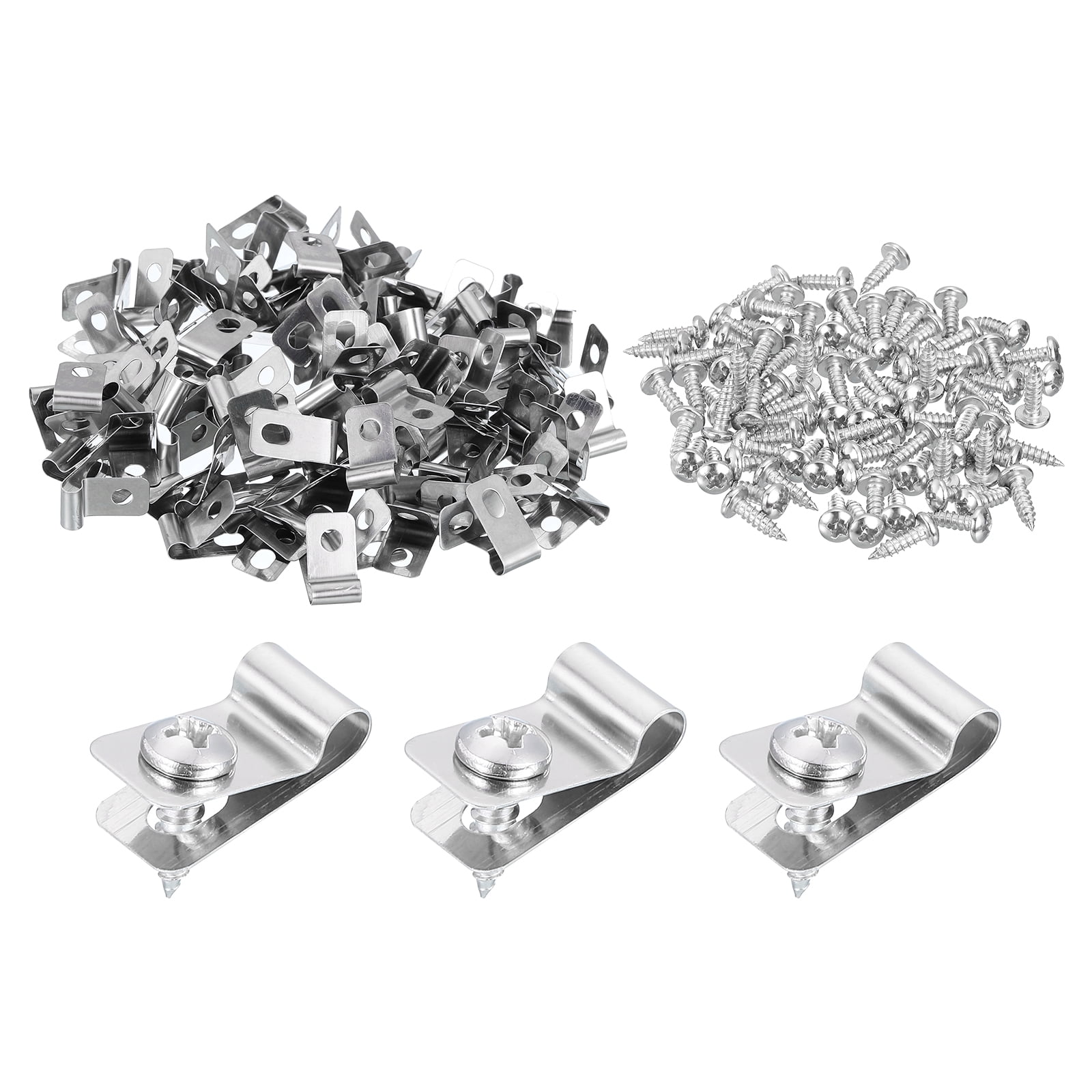 Uxcell Fence Wire Clamp, Cable Clamp Wire Fence Clips with Screws ...