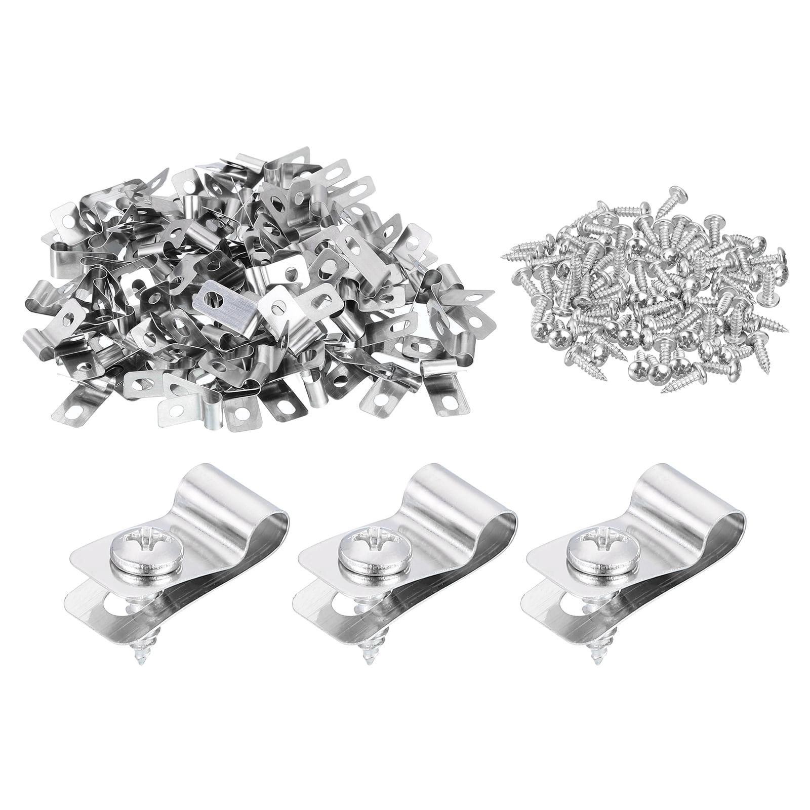 Uxcell Fence Wire Clamp, Cable Clamp Wire Fence Clips with Screws ...