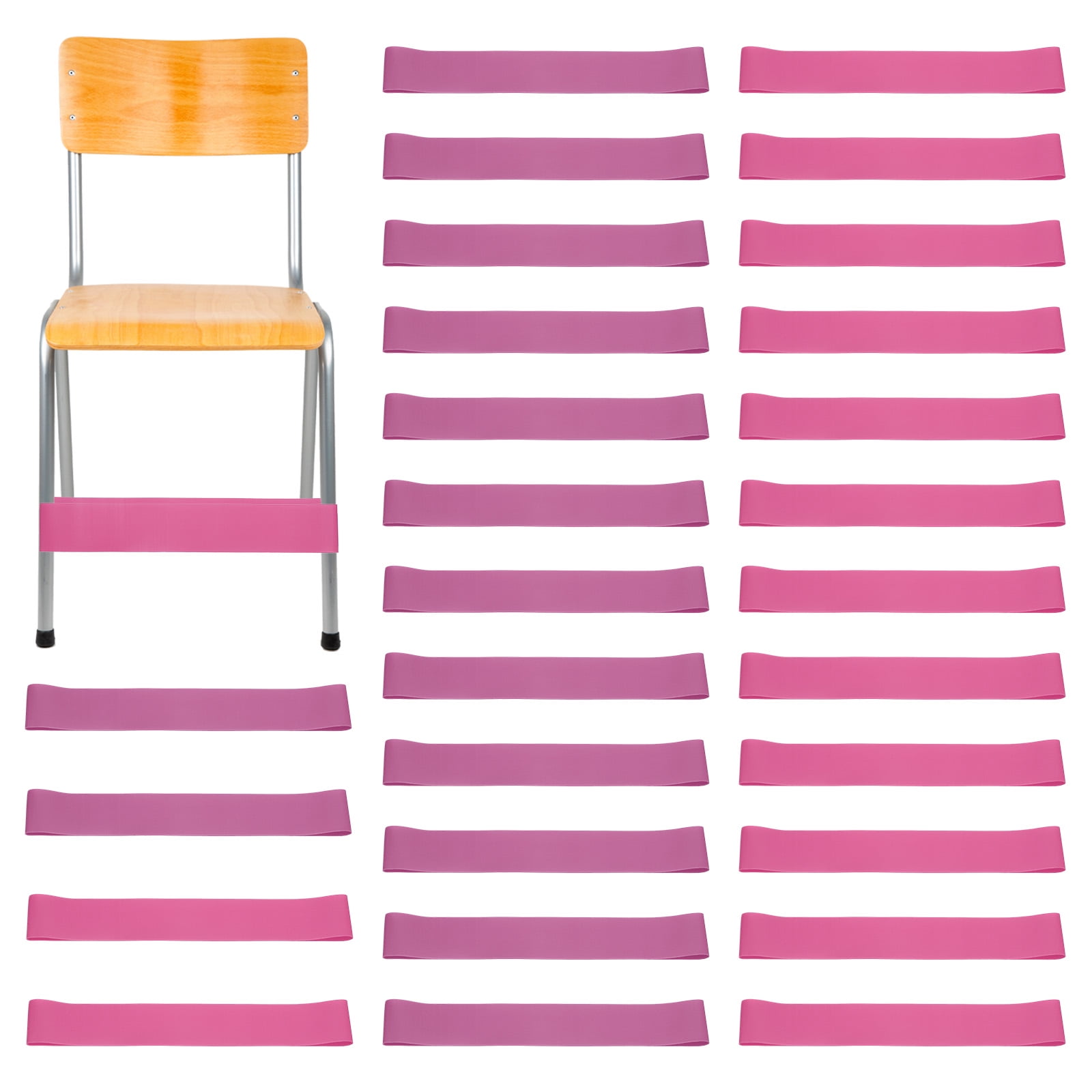 Uxcell Fidget Bands for Classroom Chairs, 1 Set/24 Pcs Bouncy Bands ...