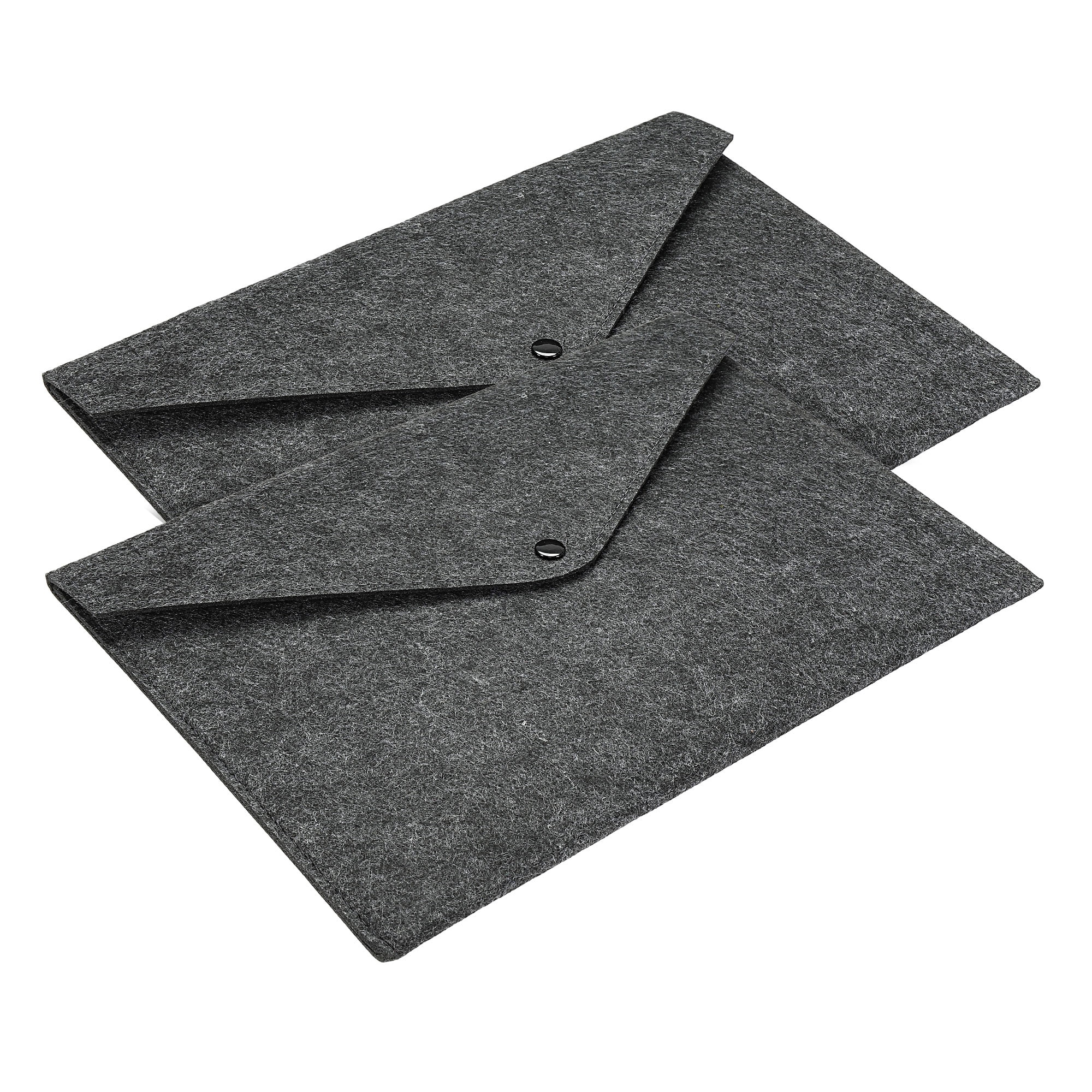 Uxcell File Bag Felt Folder A4 Size Document Storage Pouch, Dark Gray 2 ...
