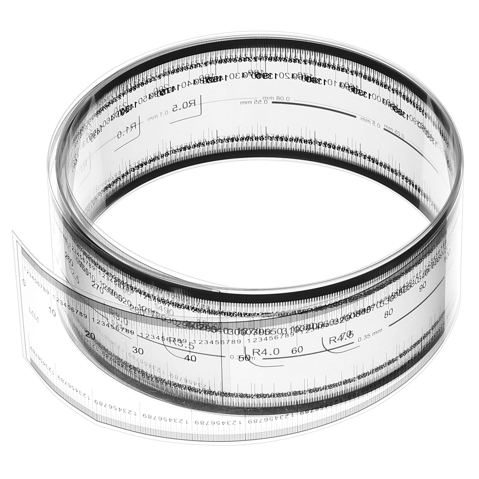 Uxcell Film Flexible Ruler 150cm 0.1mm Scale with R Angle and Width ...