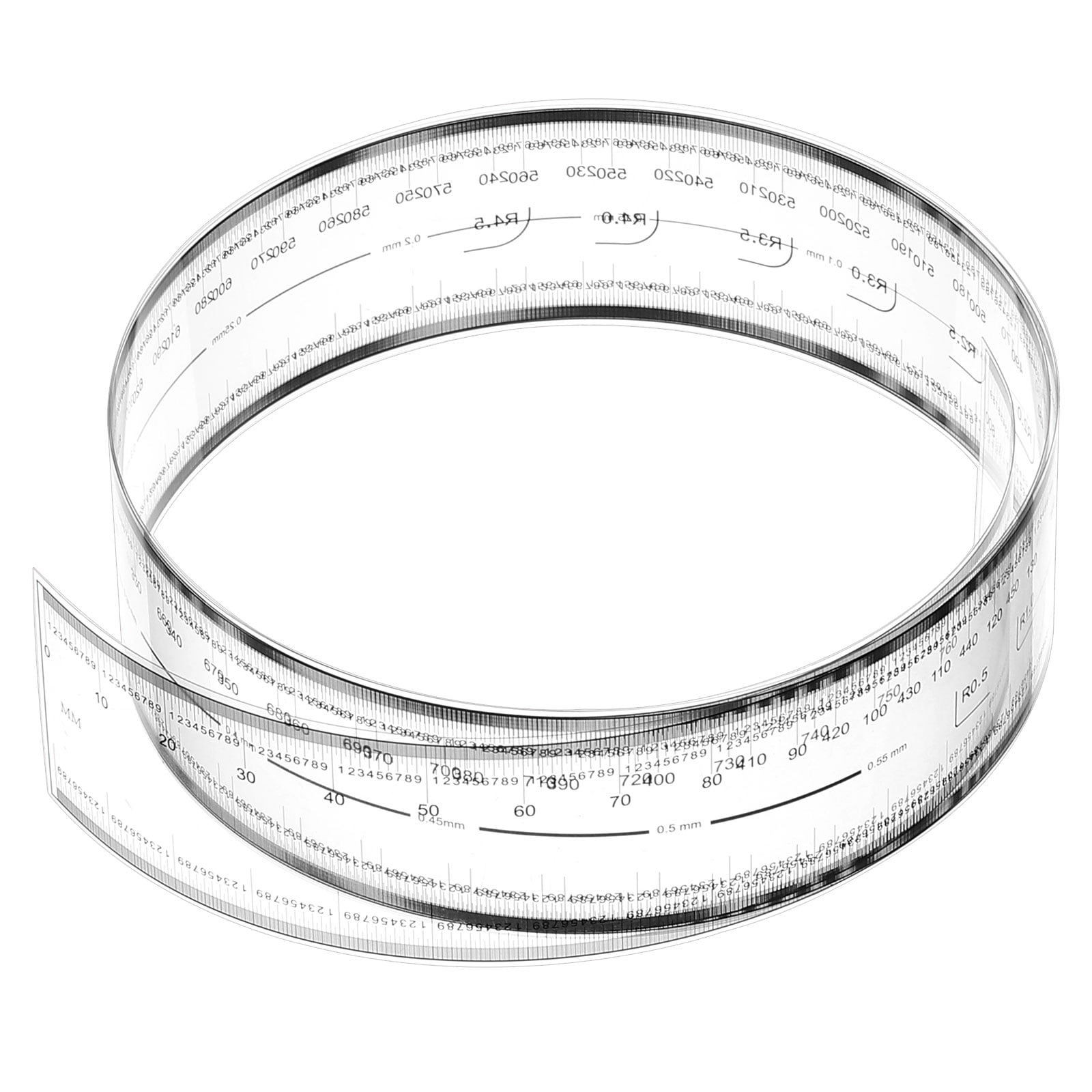 Uxcell Film Flexible Ruler 80cm 0.1mm Scale with R Angle and Width ...