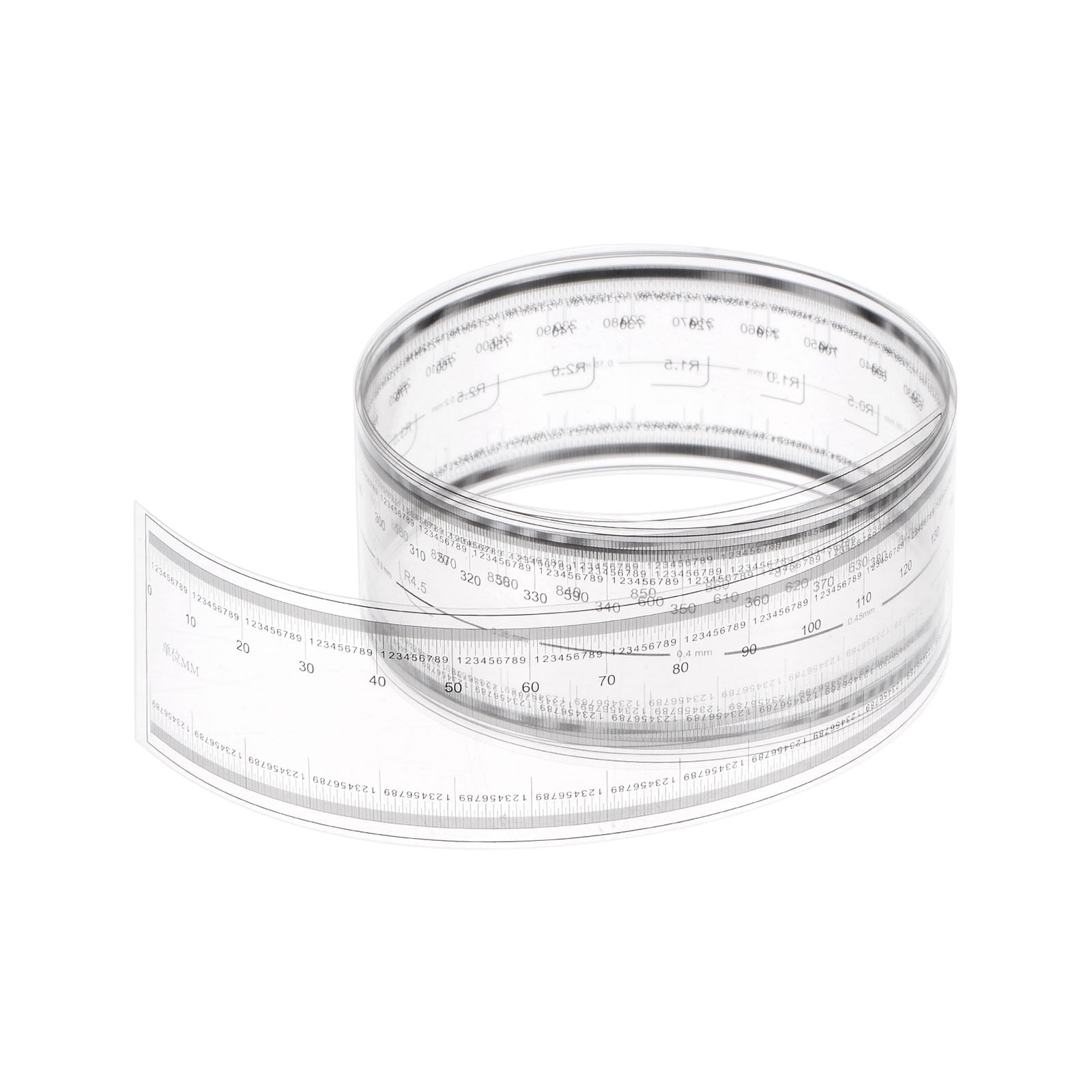 Uxcell Film Flexible Ruler 90cm 0.1mm Scale with R Angle & Width Lines ...