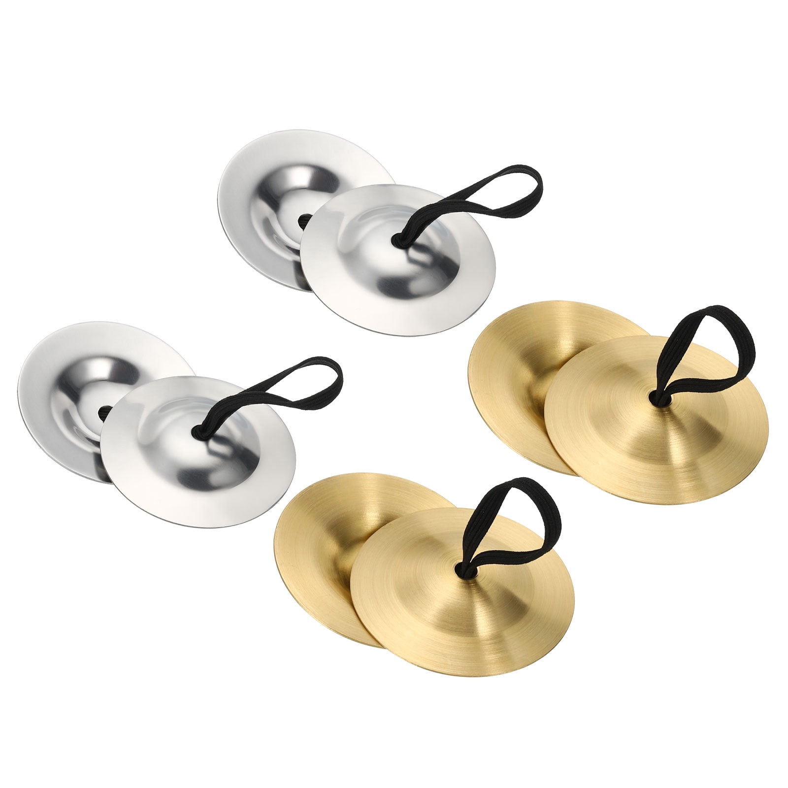 Uxcell Finger Cymbals, 2 Pcs 2.08 Diameter Copper and Iron Golden Tone ...