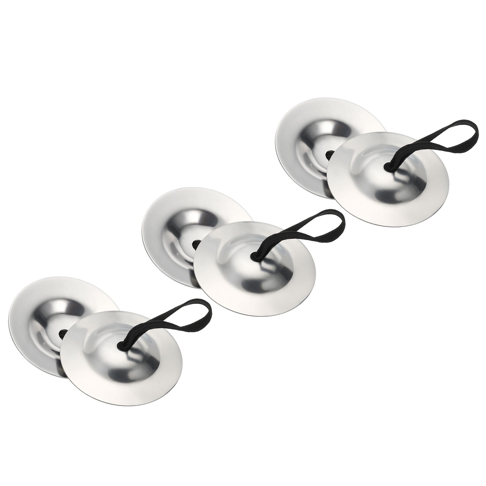 Uxcell Finger Cymbals, 3 Pcs 2.08 Diameter Iron Silver - Walmart.com