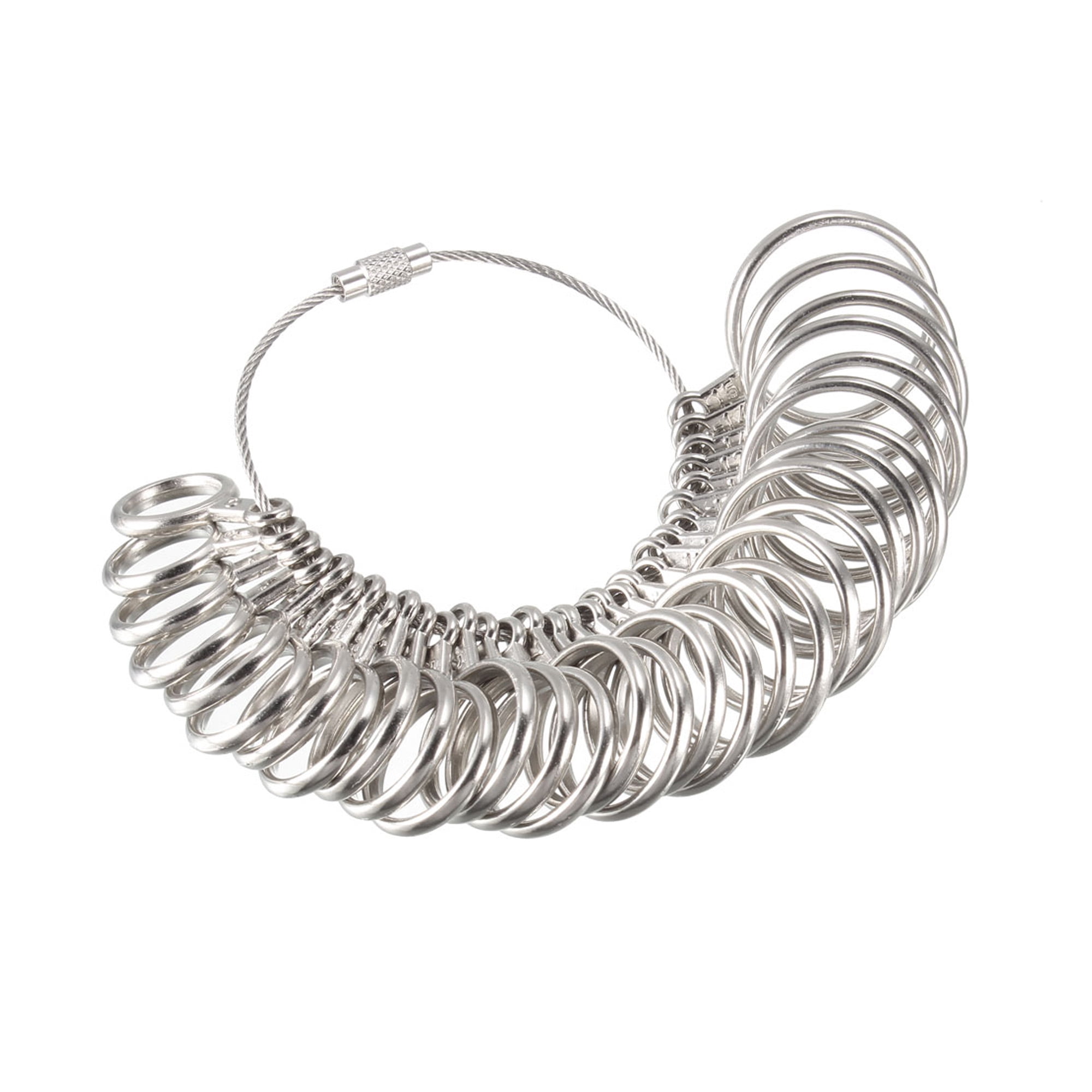 Uxcell Finger Ring Sizer Gauge Set Circle Models US 0-15 Zinc Alloy ...