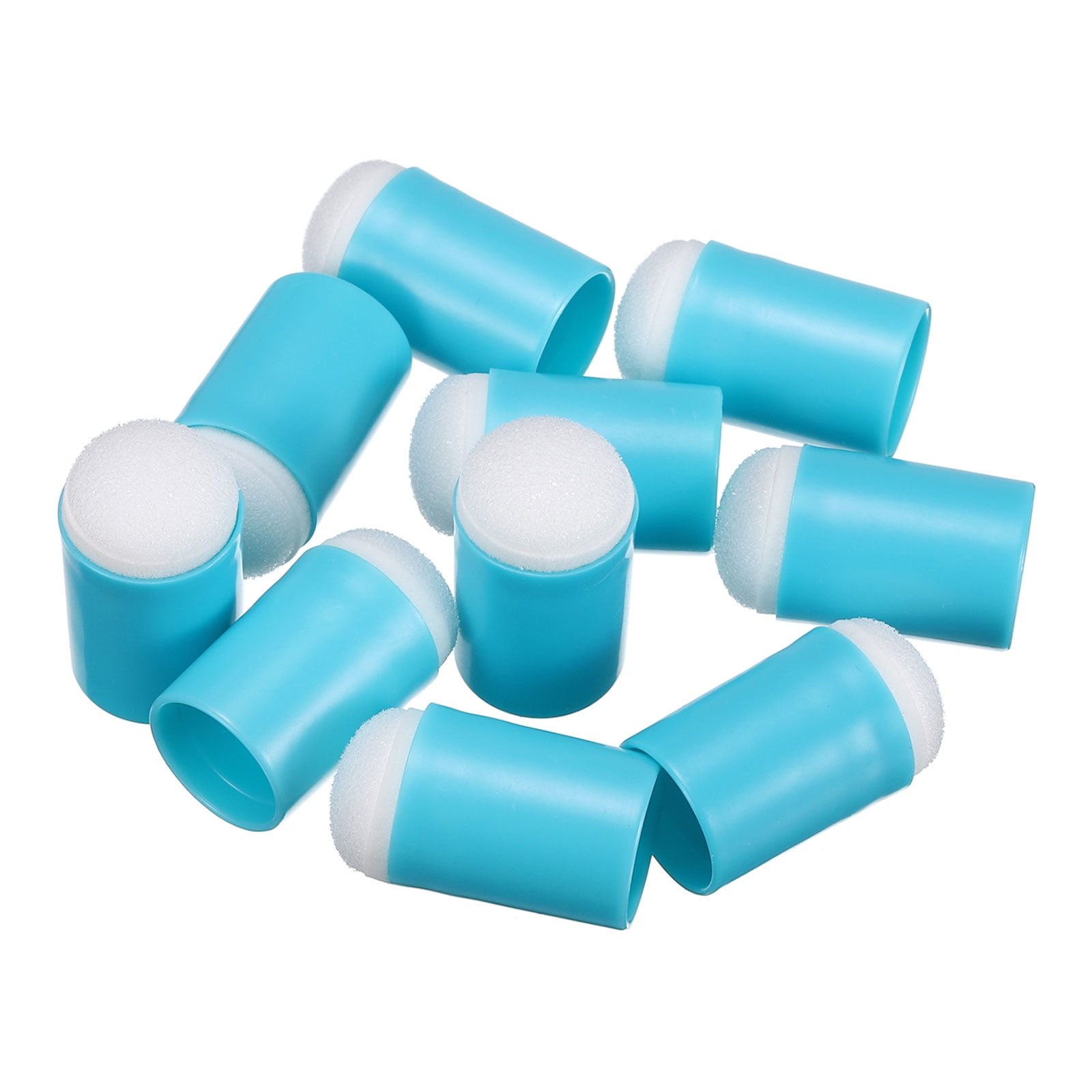 Uxcell Finger Sponge Daubers Finger Painting Sponge Set Craft Drawing Sponge Dauber, Blue 10 ...