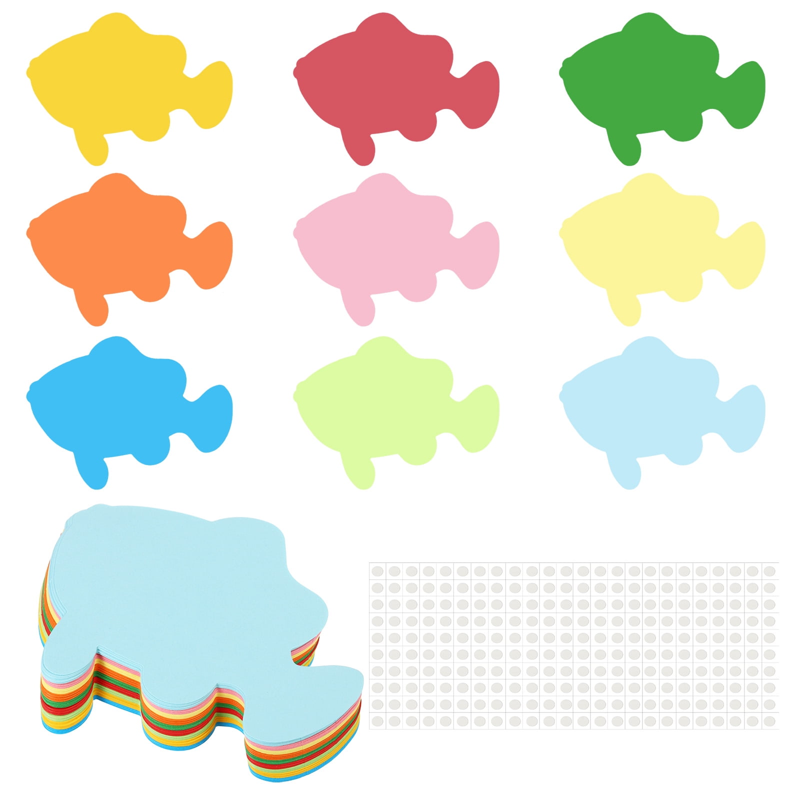 Uxcell Fish Cutouts, 216 Pack Paper Fishes, Colorful Fish Cutout for ...