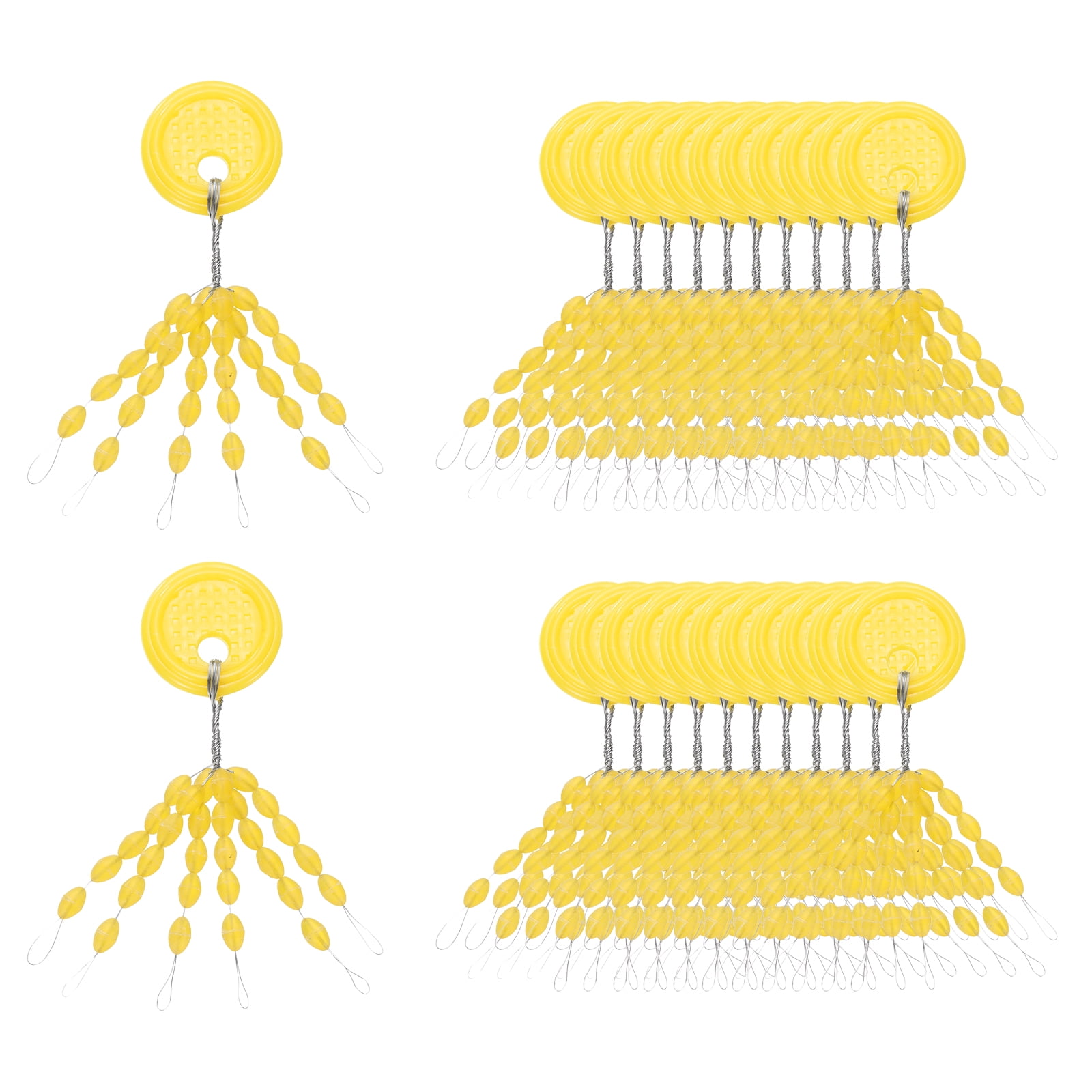 Uxcell Fishing Rubber Bobber Beads Stoppers, 300 Pieces 6 in 1 Float ...