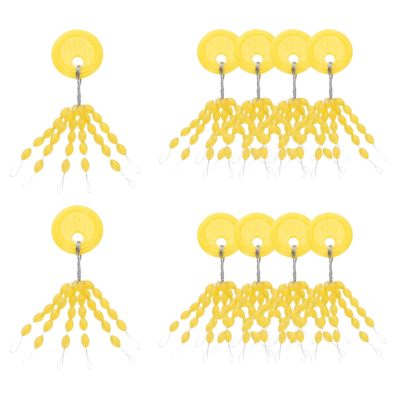 Uxcell Fishing Rubber Bobber Beads Stoppers, 300 Pieces 6 in 1 Float ...