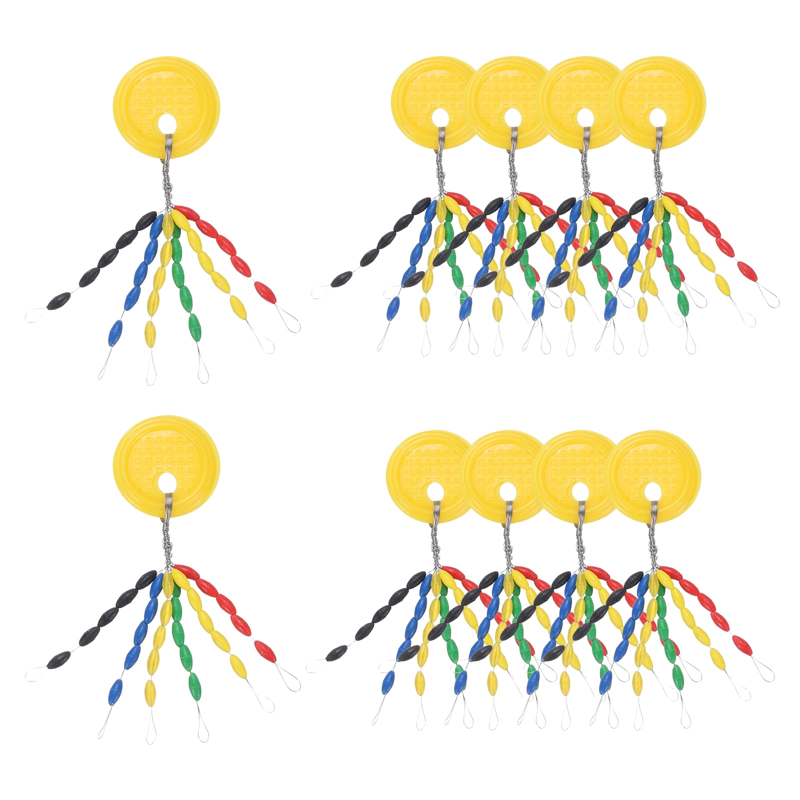 Uxcell Fishing Rubber Bobber Beads Stoppers, 300 Pieces 6 in 1 Float ...