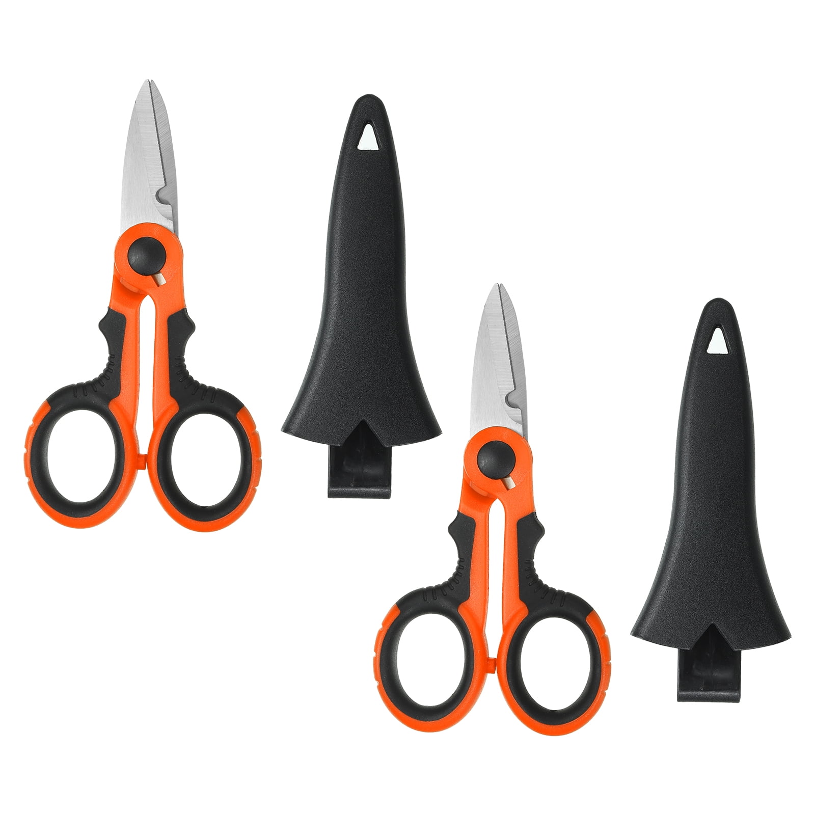 Uxcell Fishing Scissors Non-Slip Braided Serrated Edge Scissor with ...