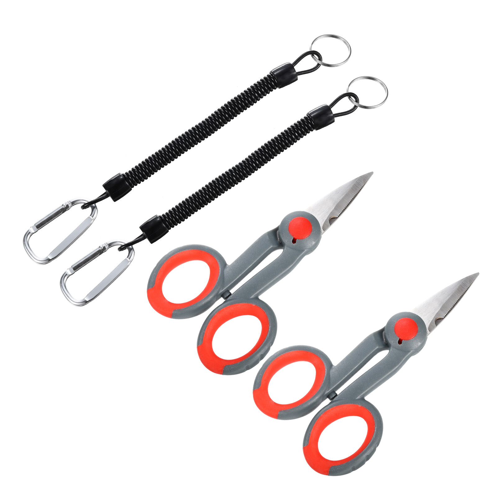Uxcell Fishing Scissors Powerful Non-Slip Braided Line Serrated Edge ...