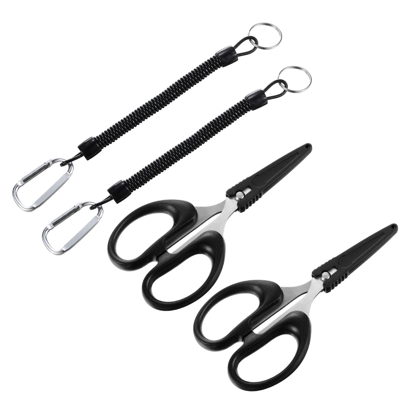 Uxcell Fishing Scissors Stainless Steel Non-Slip Braided Serrated Edge ...