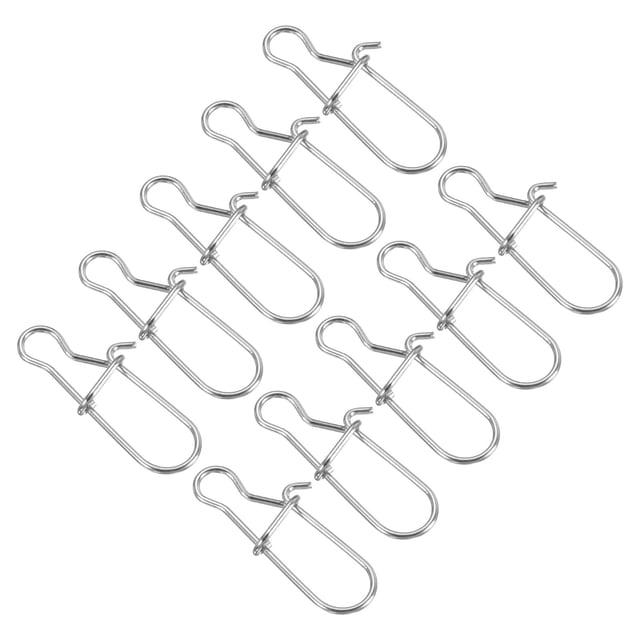 Uxcell Fishing Snaps, 123LBS Swivel Tackle Kit Fishing Clips, Silver ...