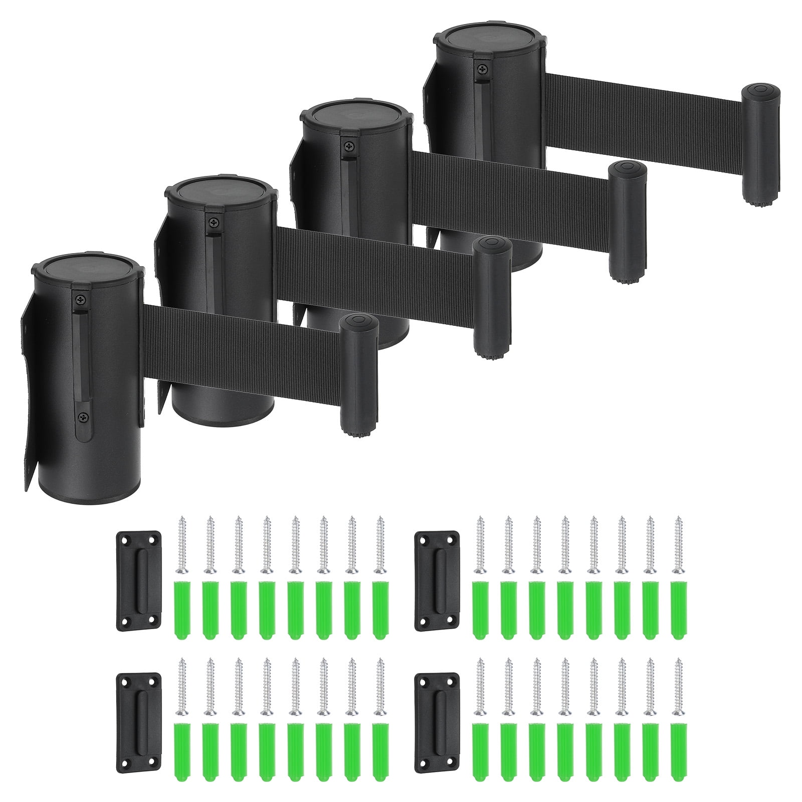 Uxcell Fixed Wall Mount Retractable Belt Barrier, Crowd Control Belts ...