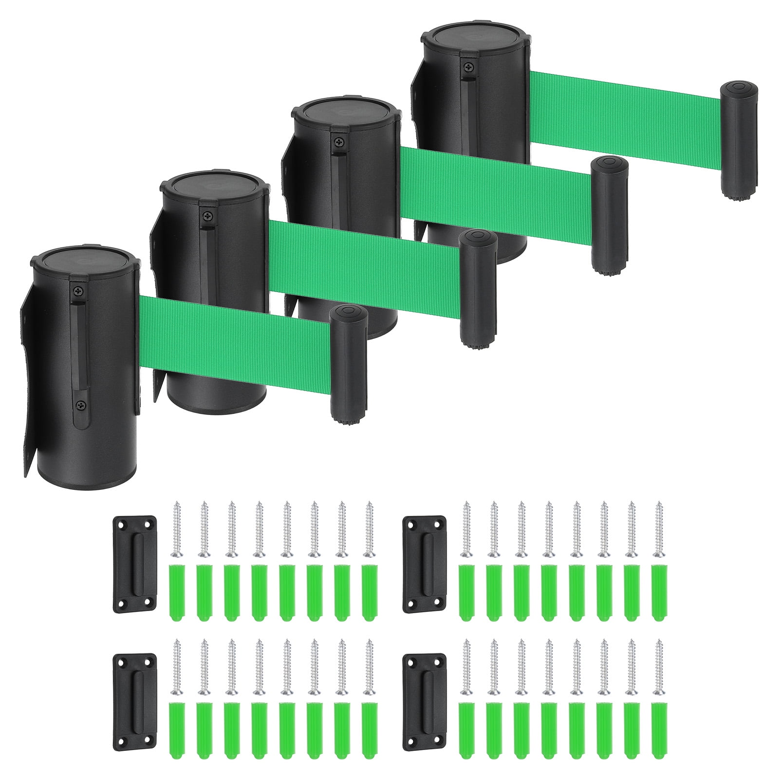 Uxcell Fixed Wall Mount Retractable Belt Barrier, Crowd Control Belts ...