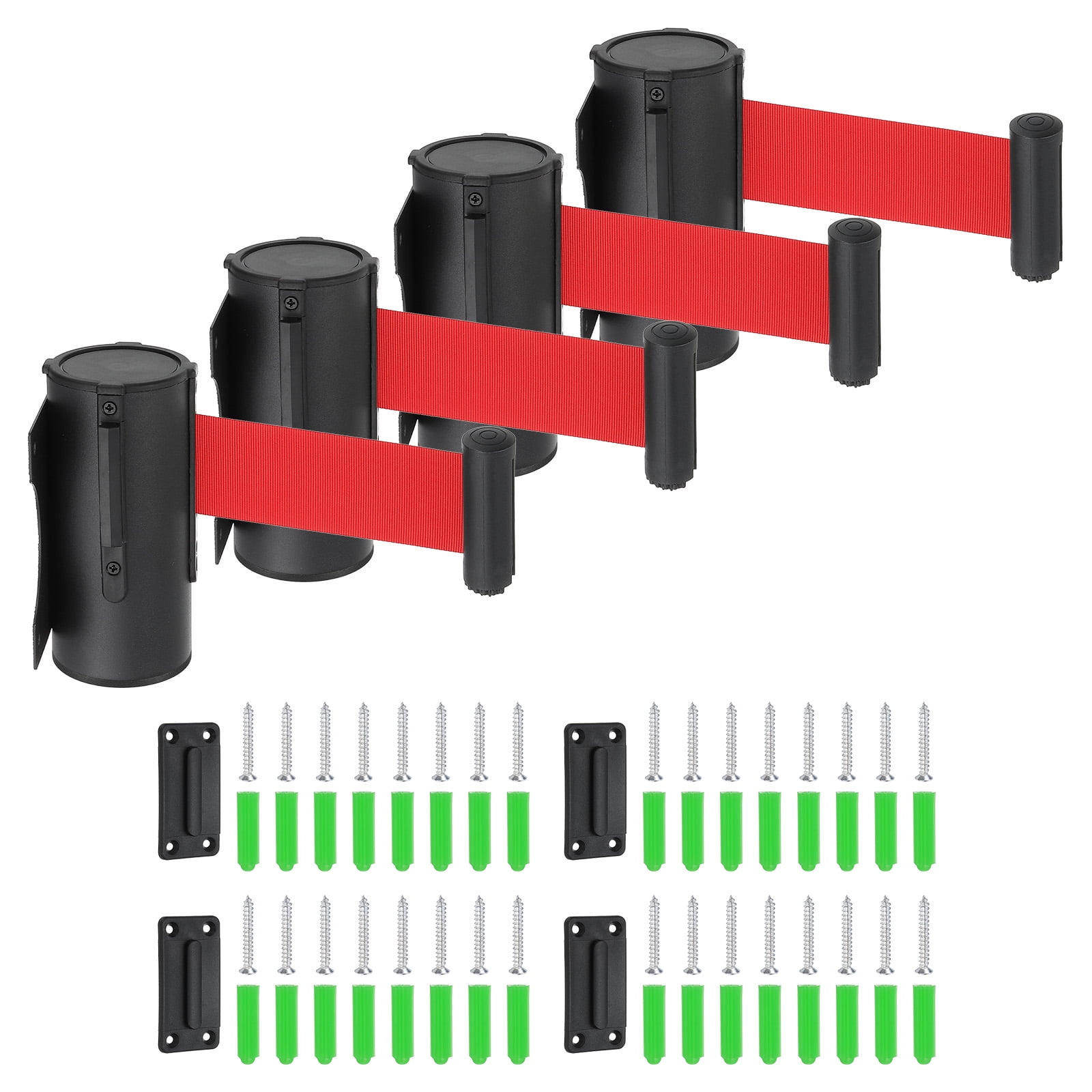 Uxcell Fixed Wall Mount Retractable Belt Barrier, Crowd Control Belts ...