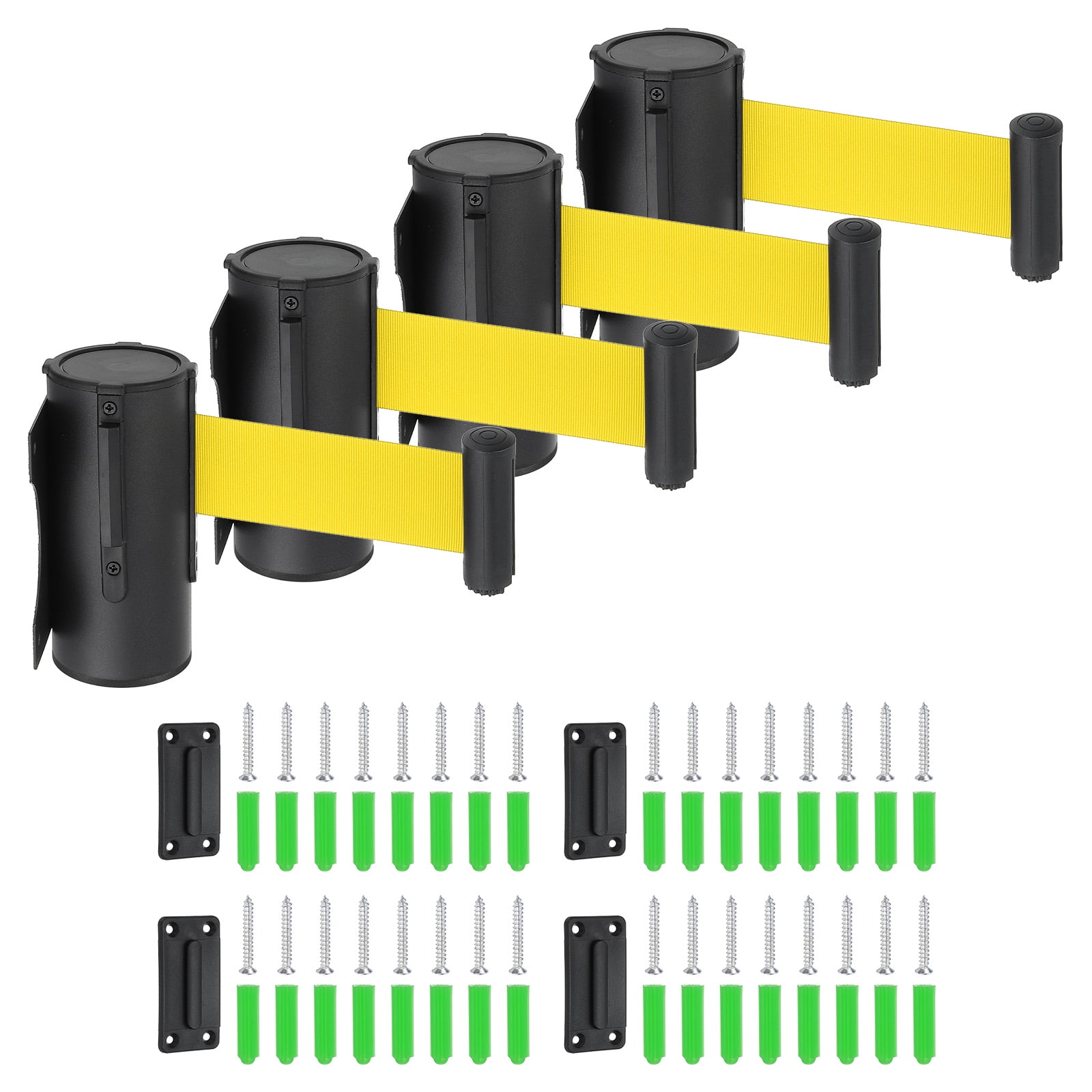 Uxcell Fixed Wall Mount Retractable Belt Barrier, Crowd Control Belts ...