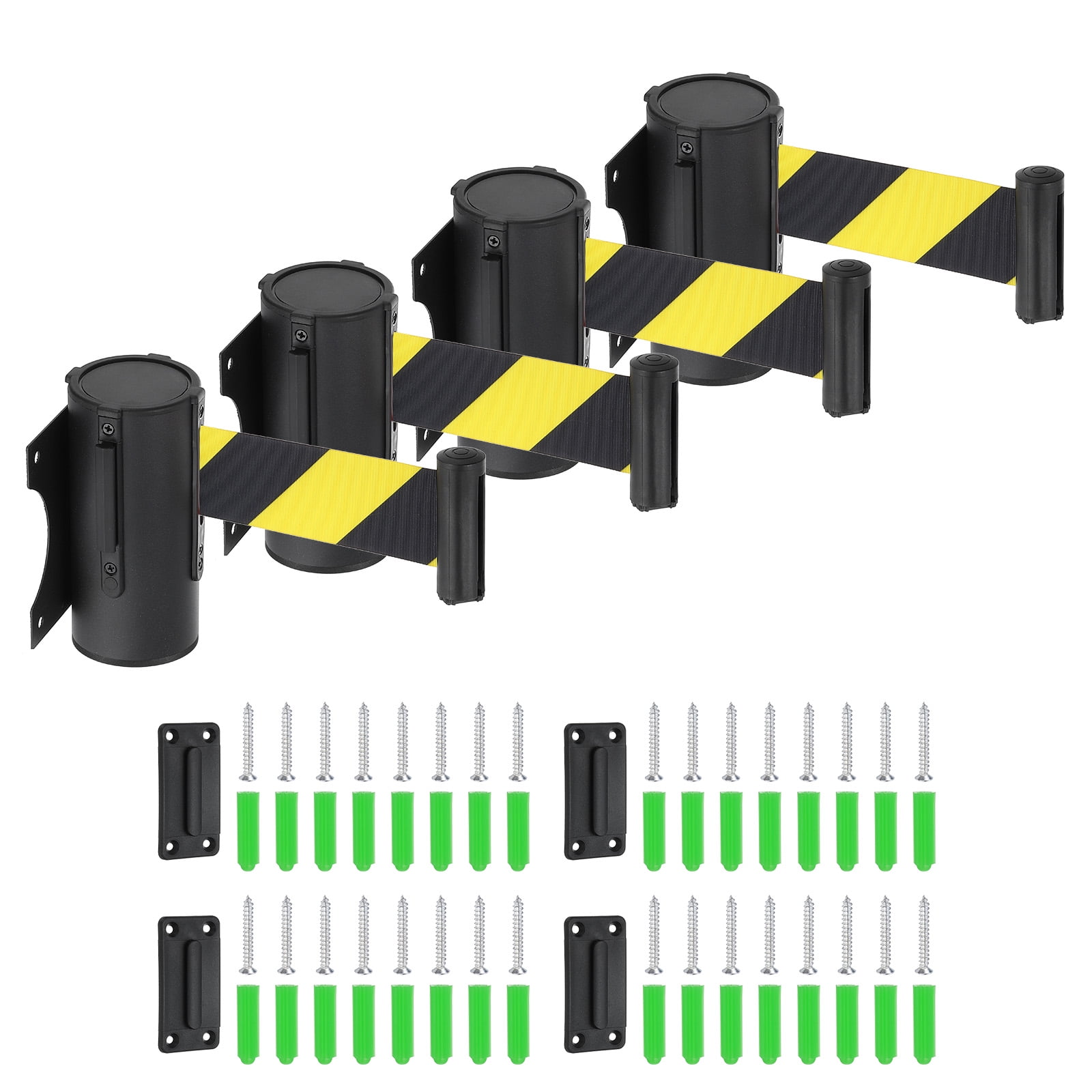 Uxcell Fixed Wall Mount Retractable Belt Barrier, Crowd Control Belts ...