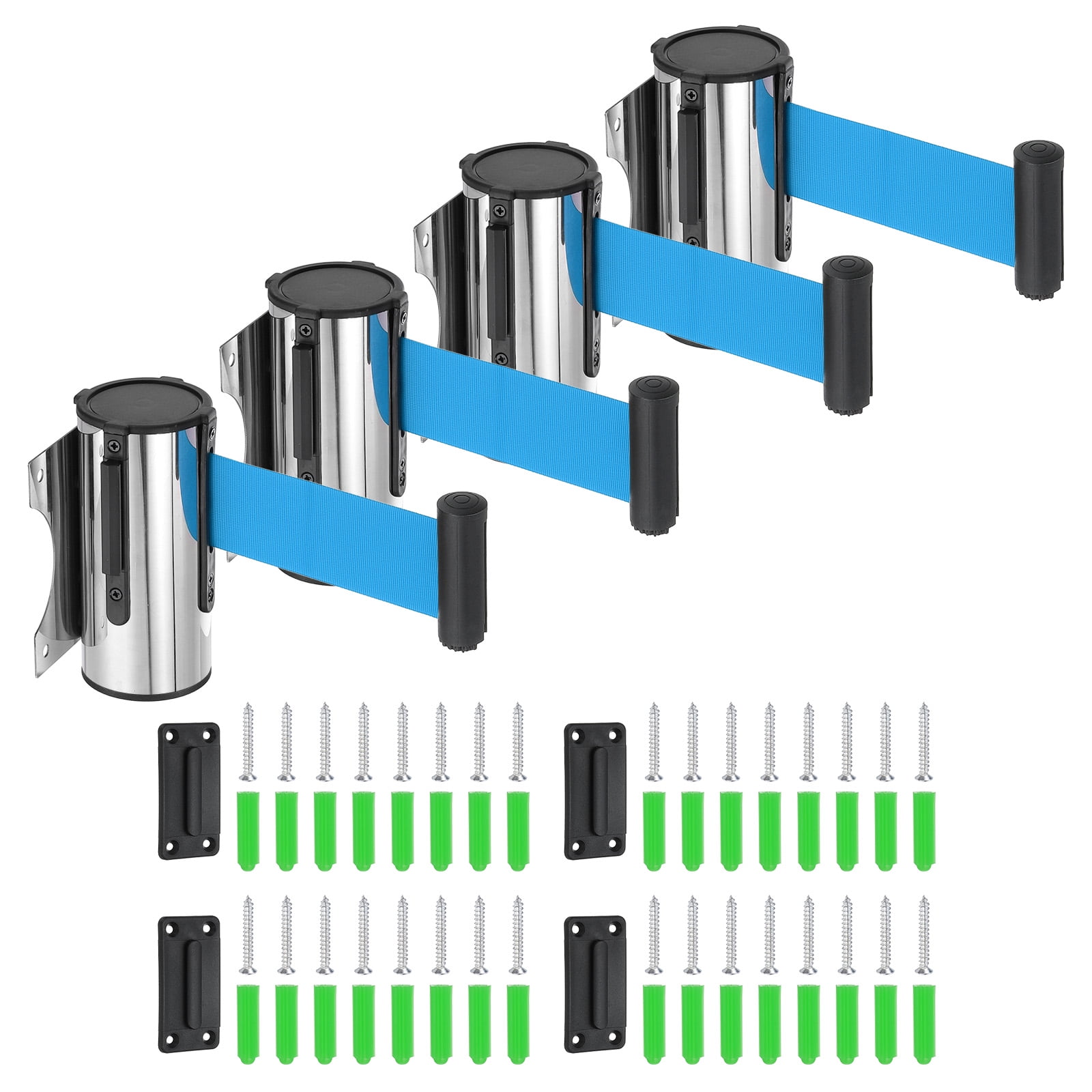 Uxcell Fixed Wall Mount Retractable Belt Barrier, Crowd Control Belts ...