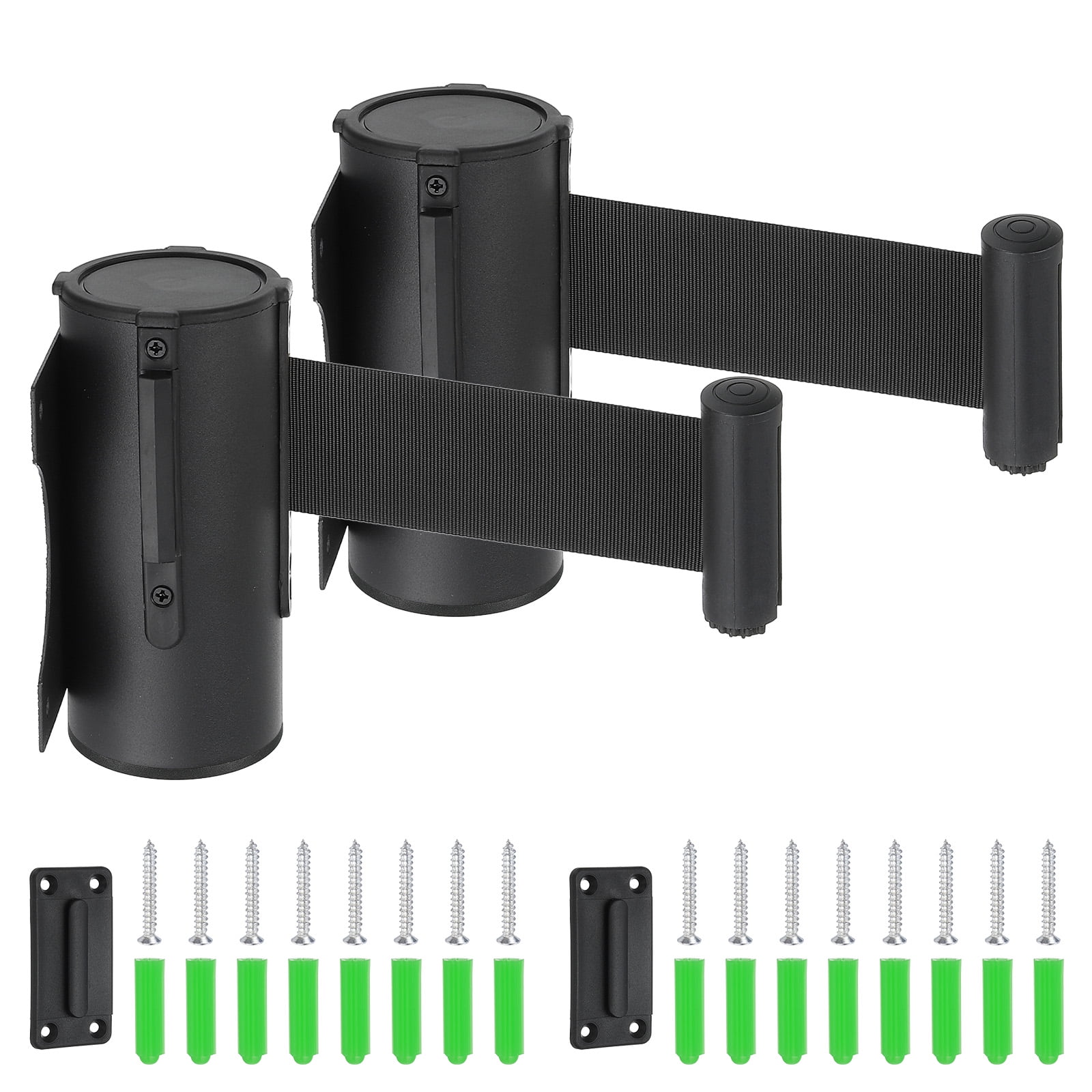 Uxcell Fixed Wall Mount Retractable Belt Barrier Fixed Crowd Control ...