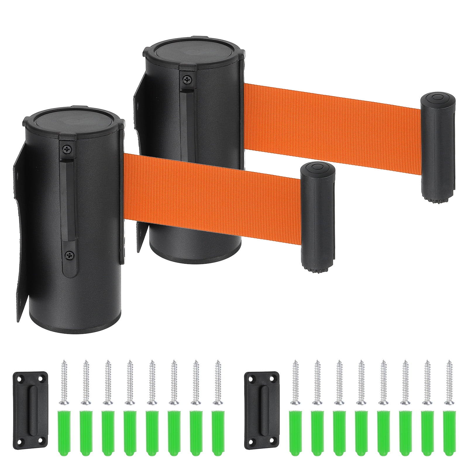 Uxcell Fixed Wall Mount Retractable Belt Barrier Fixed Crowd Control ...