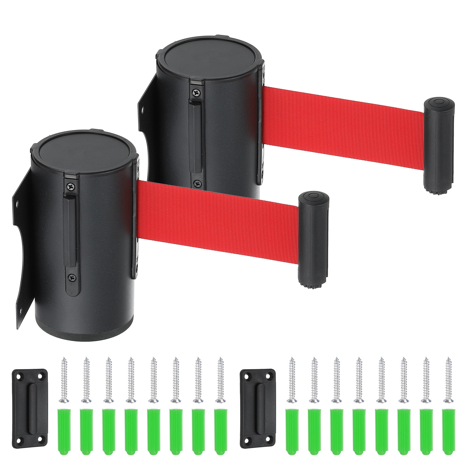 Uxcell Fixed Wall Mount Retractable Belt Barrier Fixed Crowd Control ...