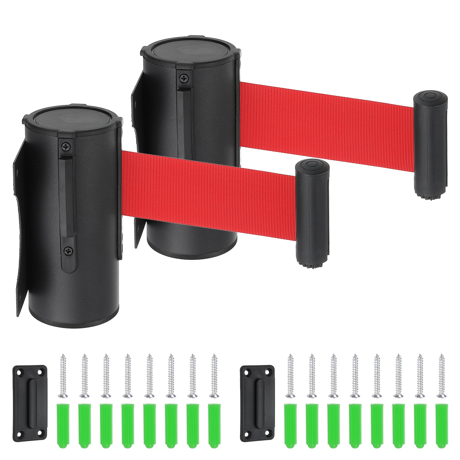 Uxcell Fixed Wall Mount Retractable Belt Barrier Fixed Crowd Control ...